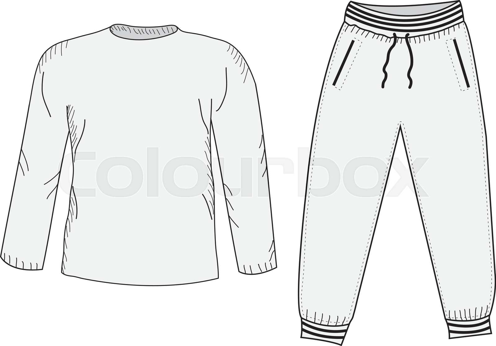 Jacket and sweatpants. Tracksuit, sketch set. Things in the style of ...