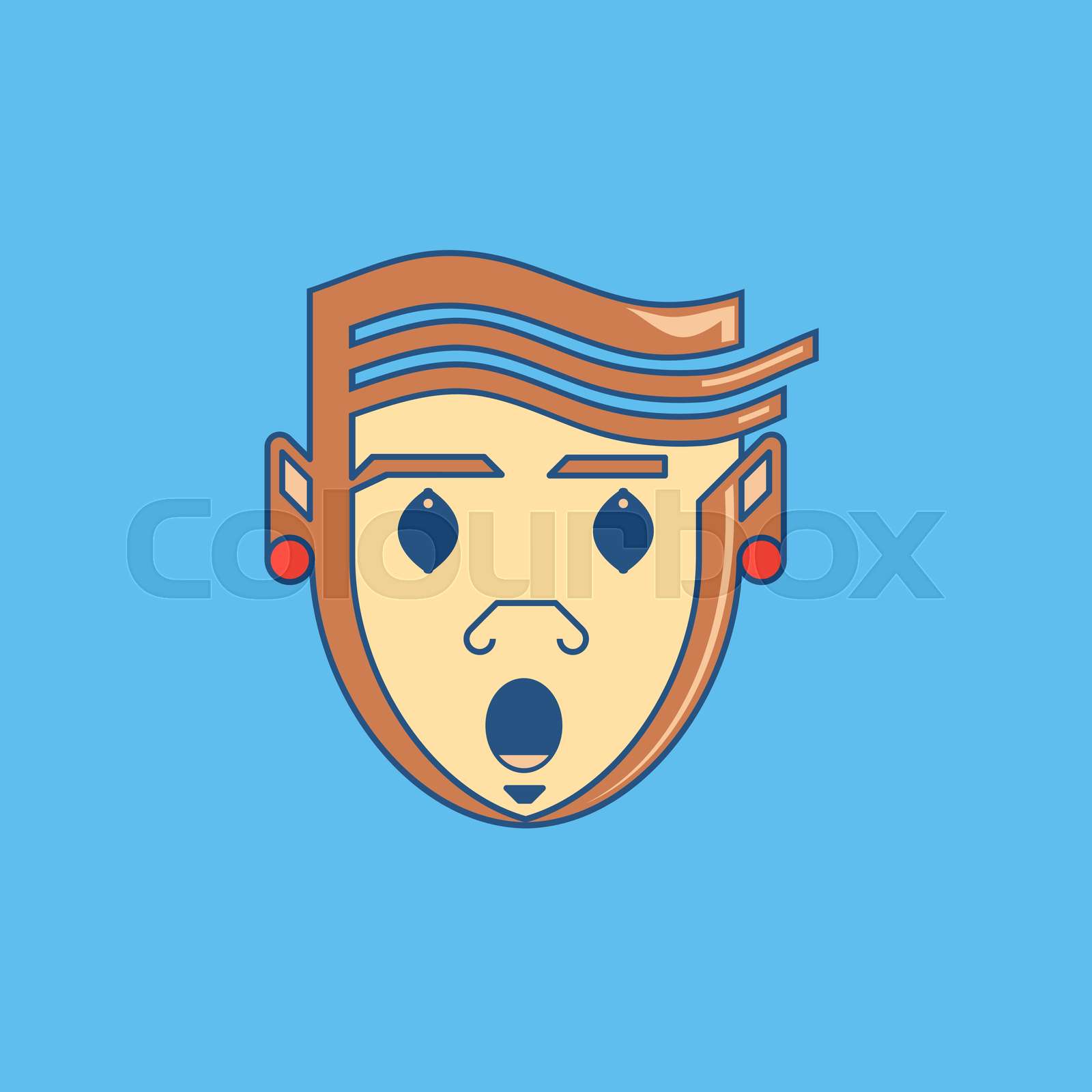 Surprised Face Character | Stock vector | Colourbox