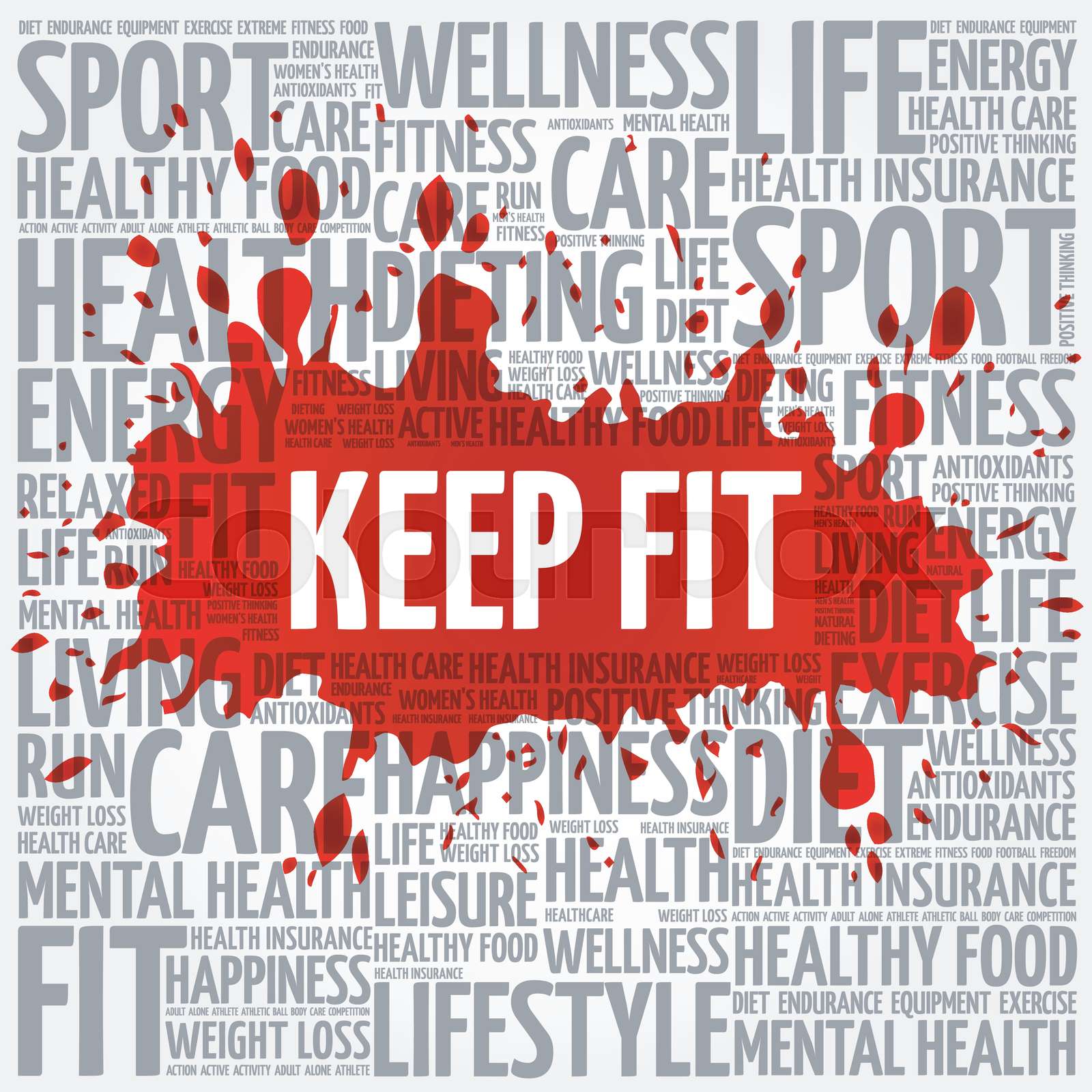 KEEP FIT word cloud | Stock vector | Colourbox