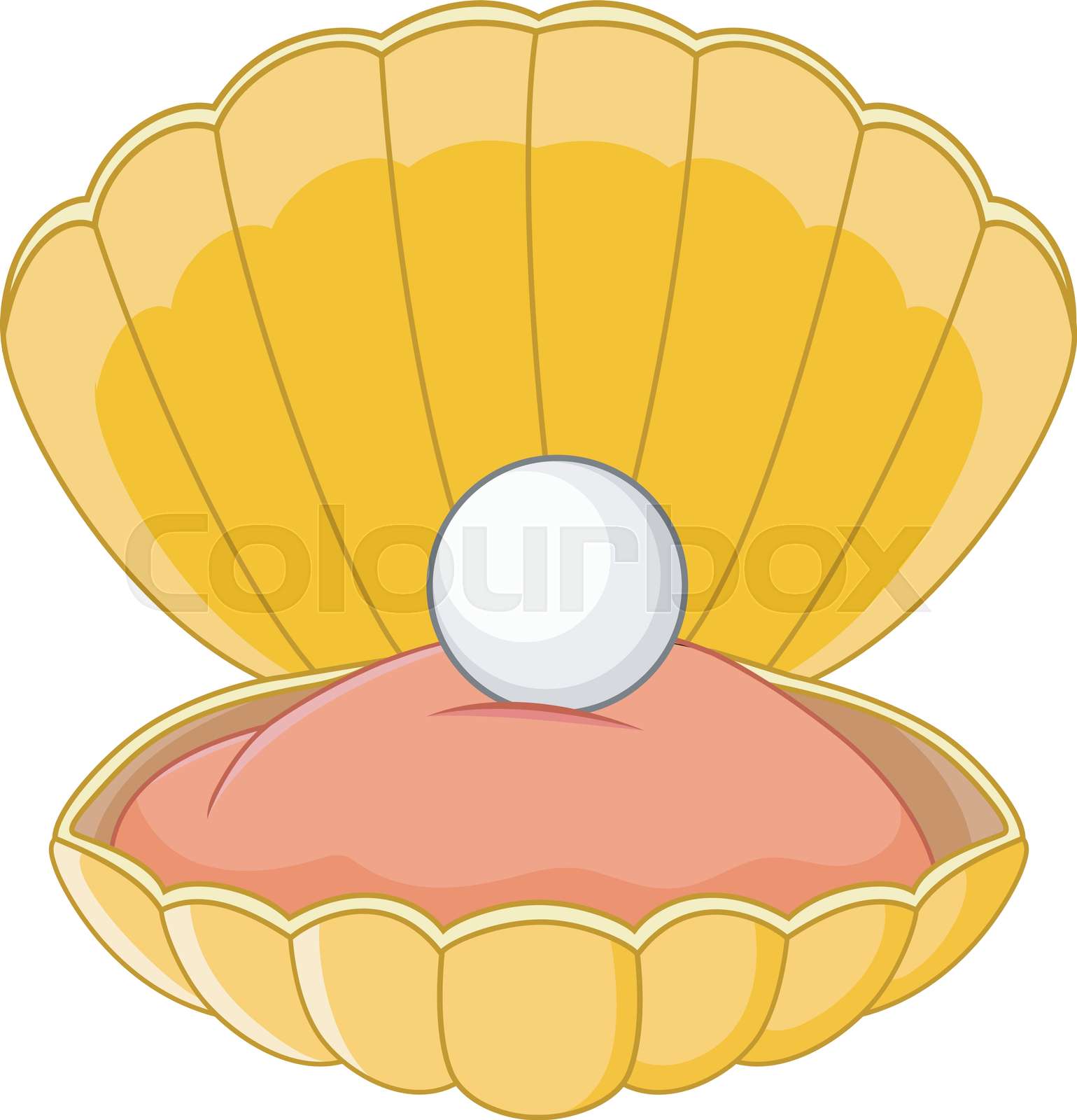 Cartoon Shell pearl | Stock vector | Colourbox