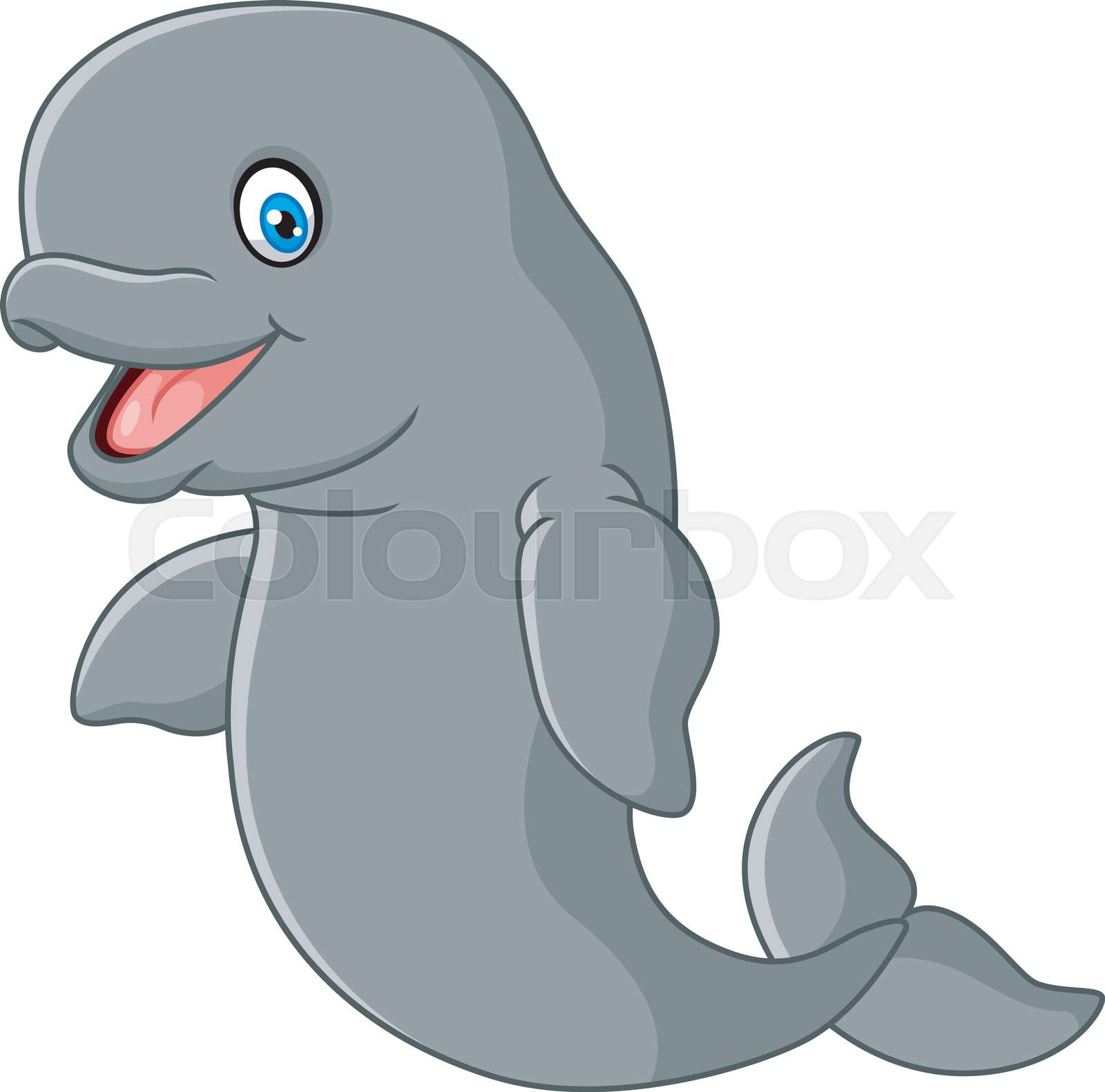 Cute cartoon dugong | Stock vector | Colourbox