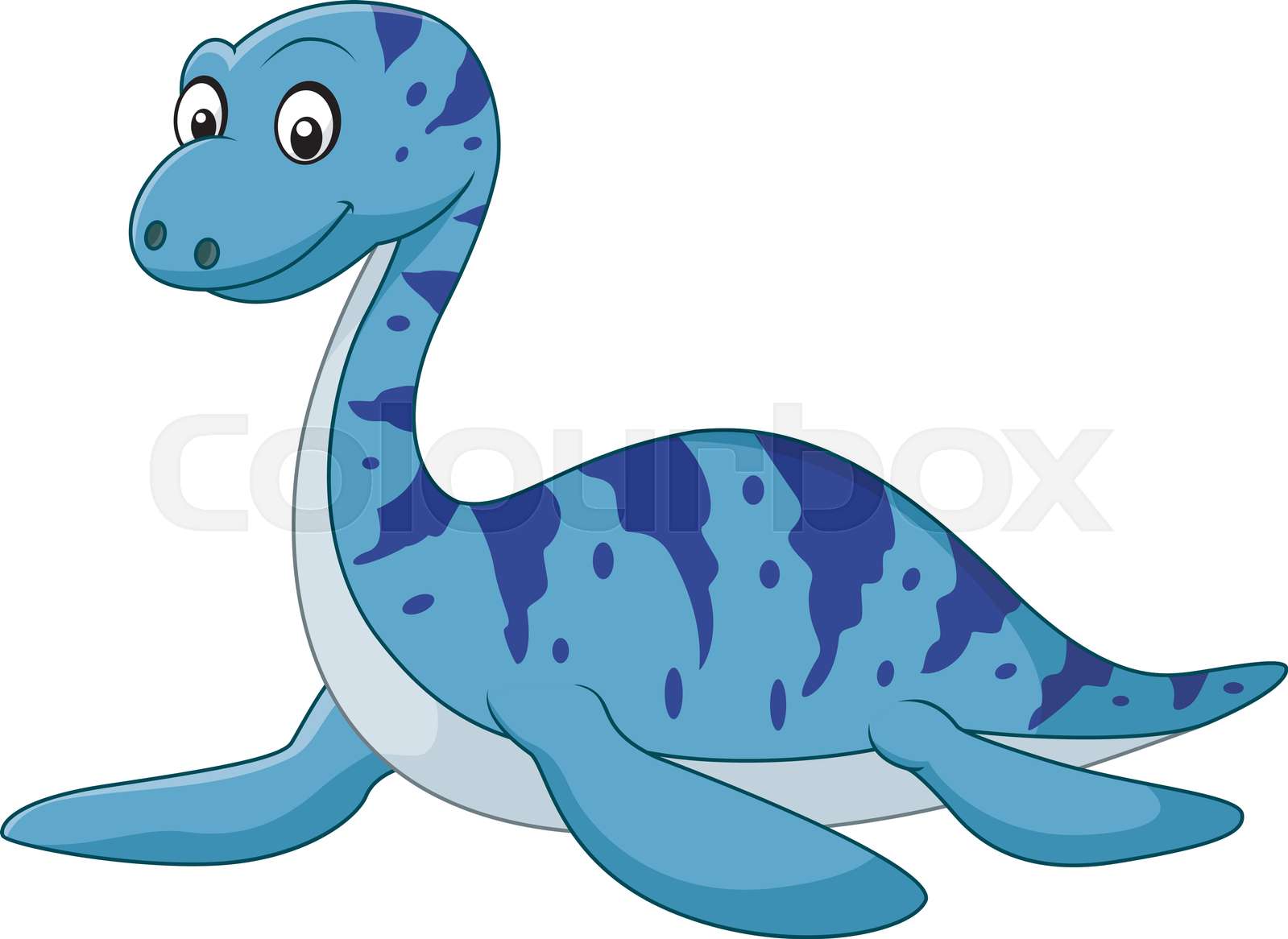 Cute plesiosaurus cartoon | Stock vector | Colourbox