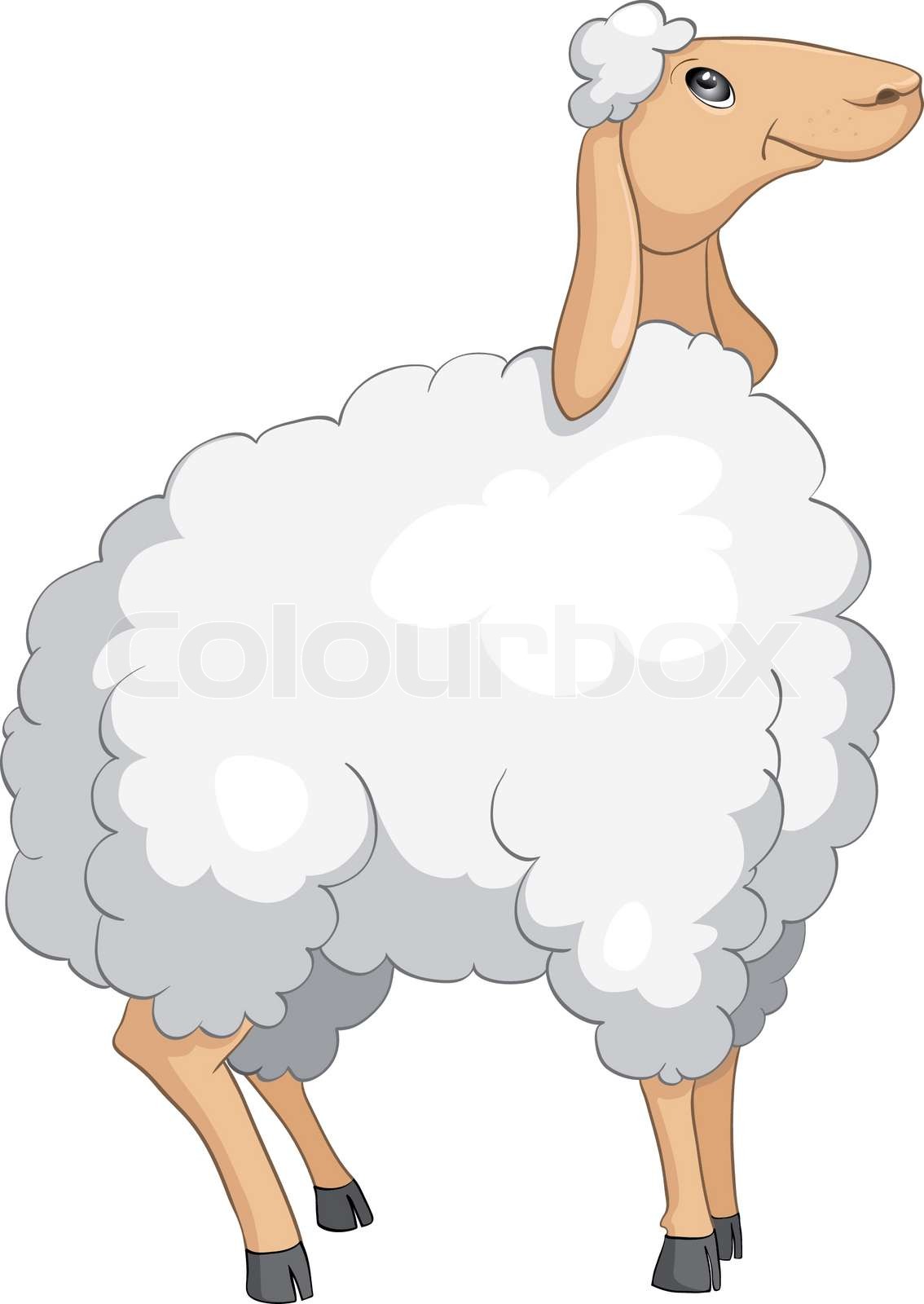 Cartoon Character Sheep Isolated on White Background | Stock vector ...