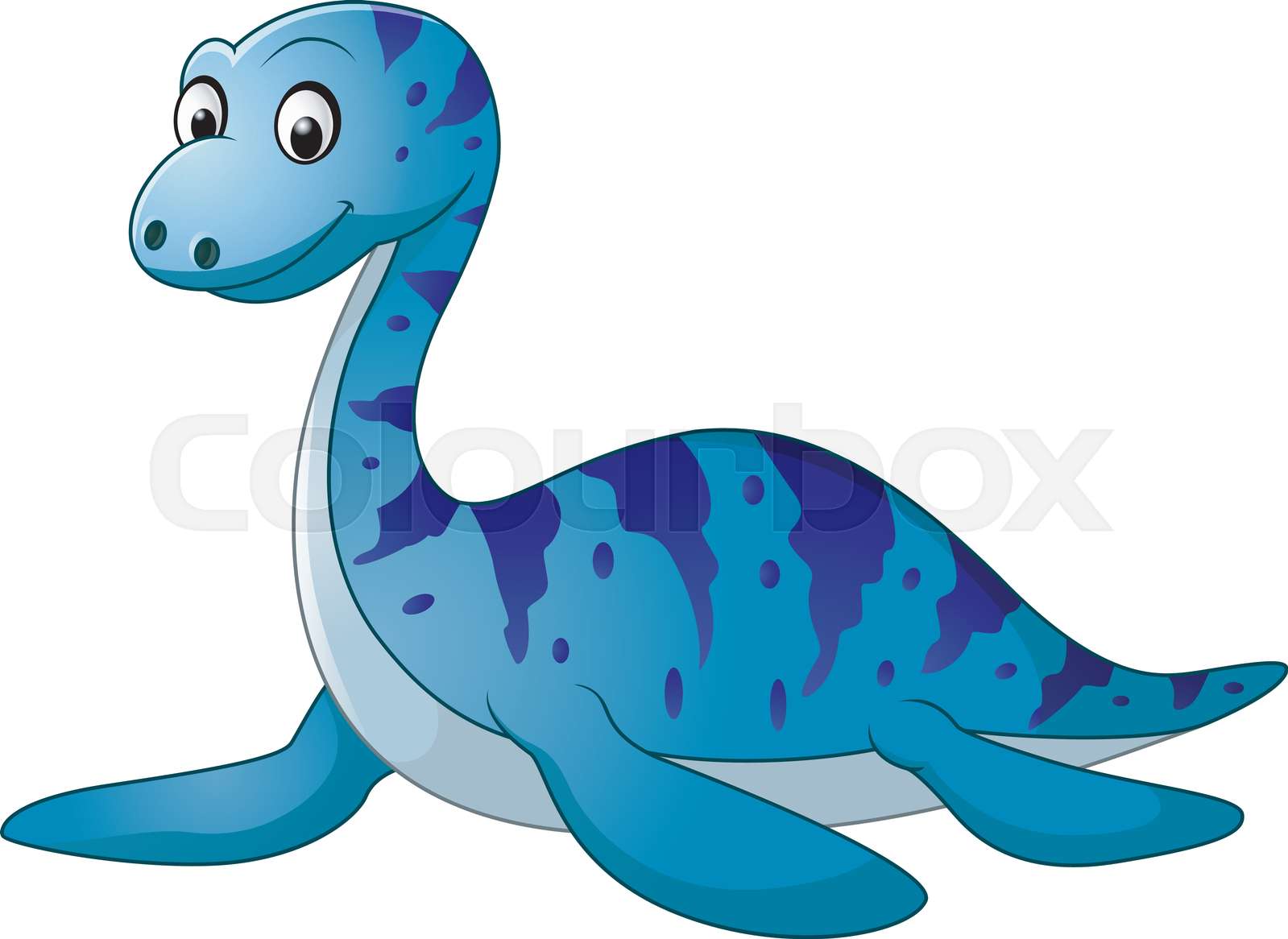 Cute plesiosaurus cartoon | Stock vector | Colourbox