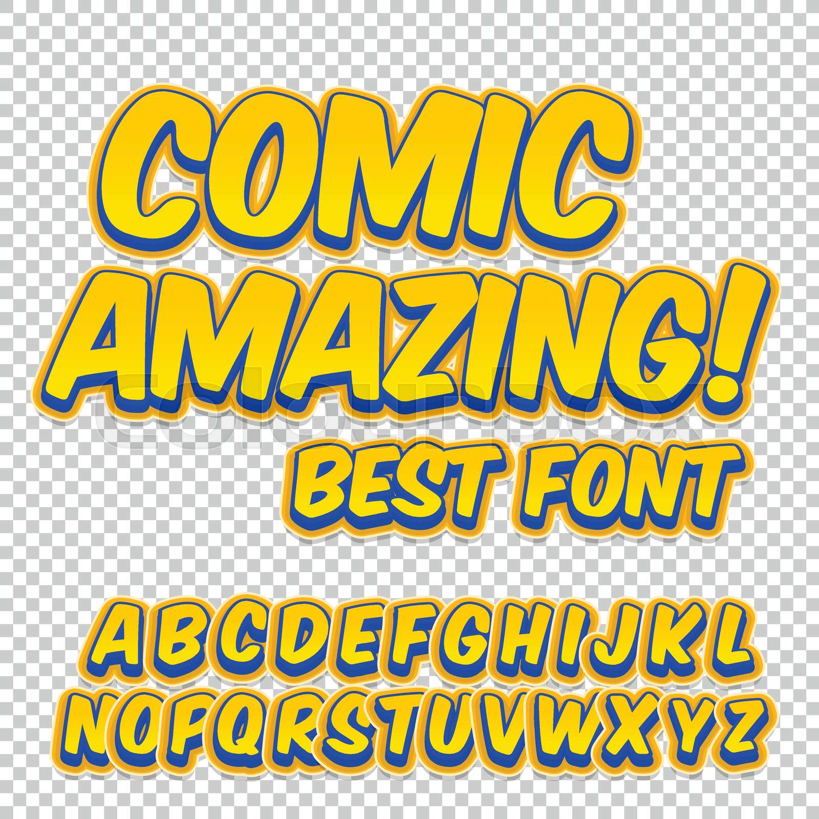 Creative high detail comic font. Alphabet of comics, pop art. | Stock ...