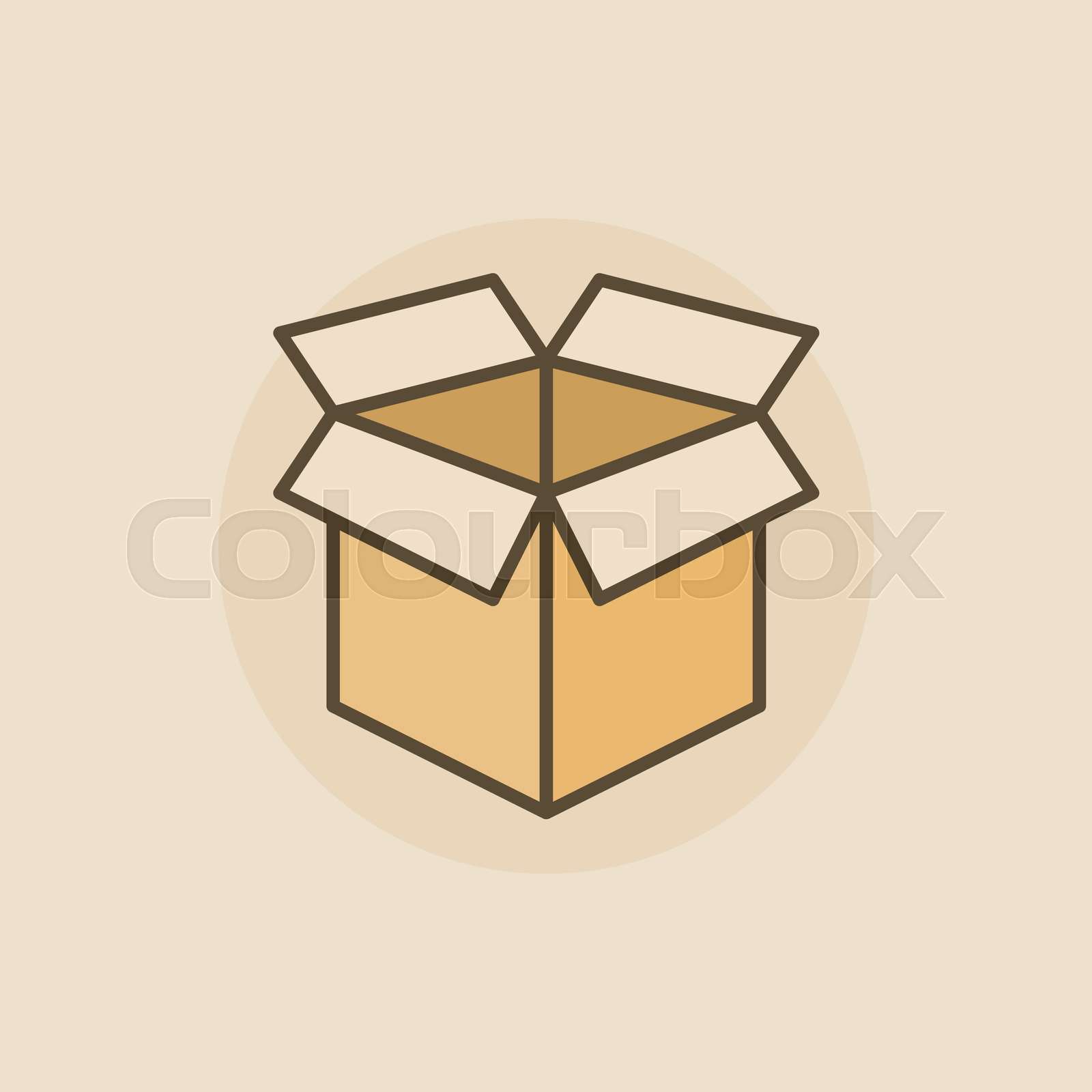 Open Box Flat Icon