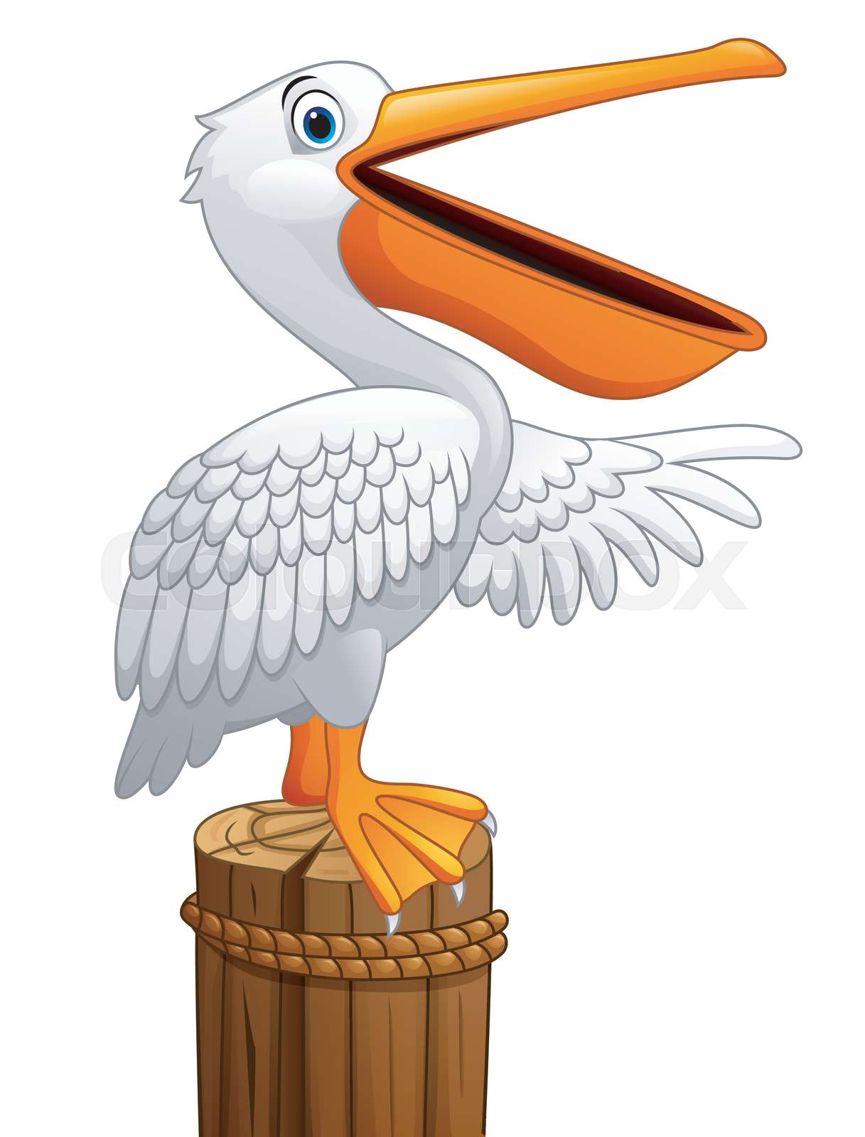 Cartoon Pelican in the bayCartoon Pelican in the bay | Stock vector ...