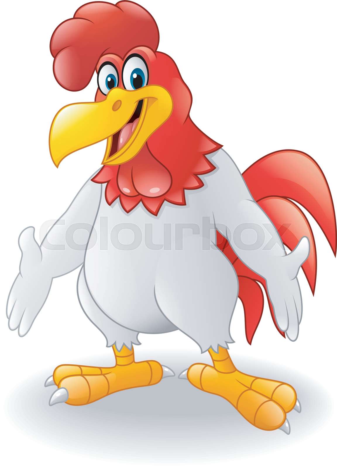 Cute rooster cartoon | Stock vector | Colourbox