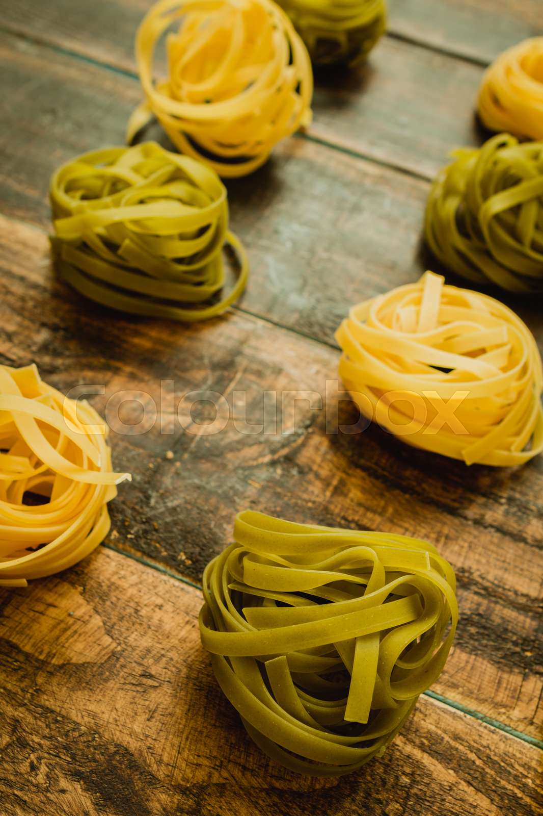 Different types of colored pasta | Stock image | Colourbox