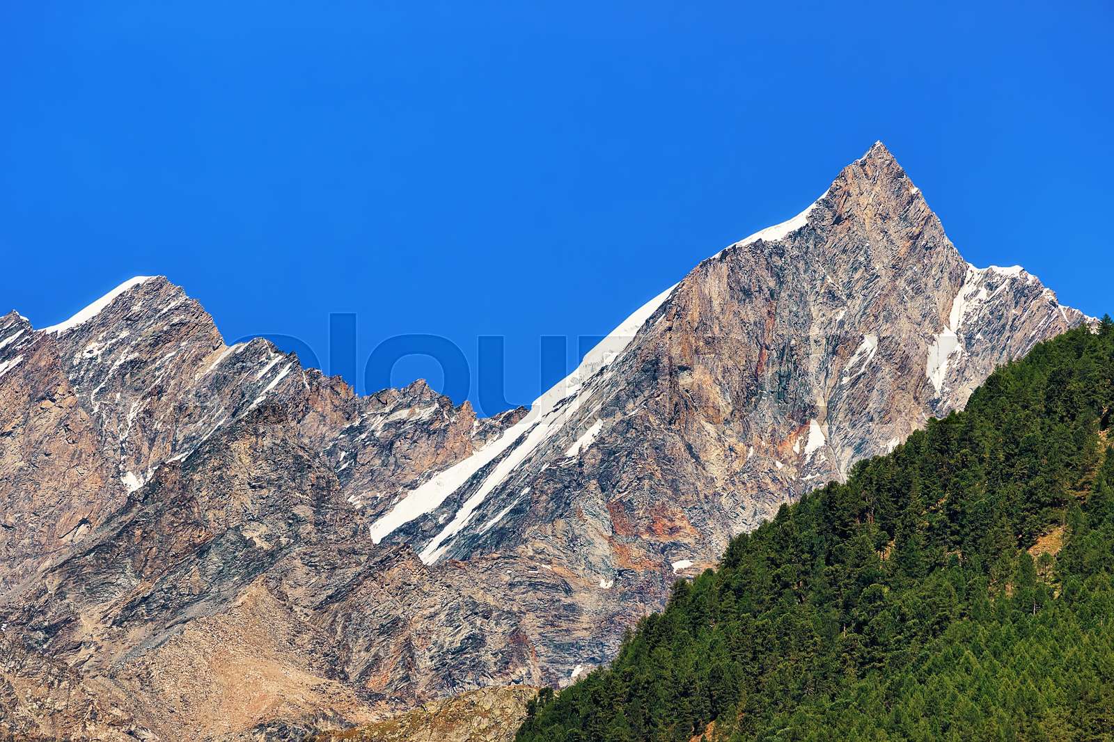 Highland between Tasch and Zermatt Swiss | Stock image | Colourbox