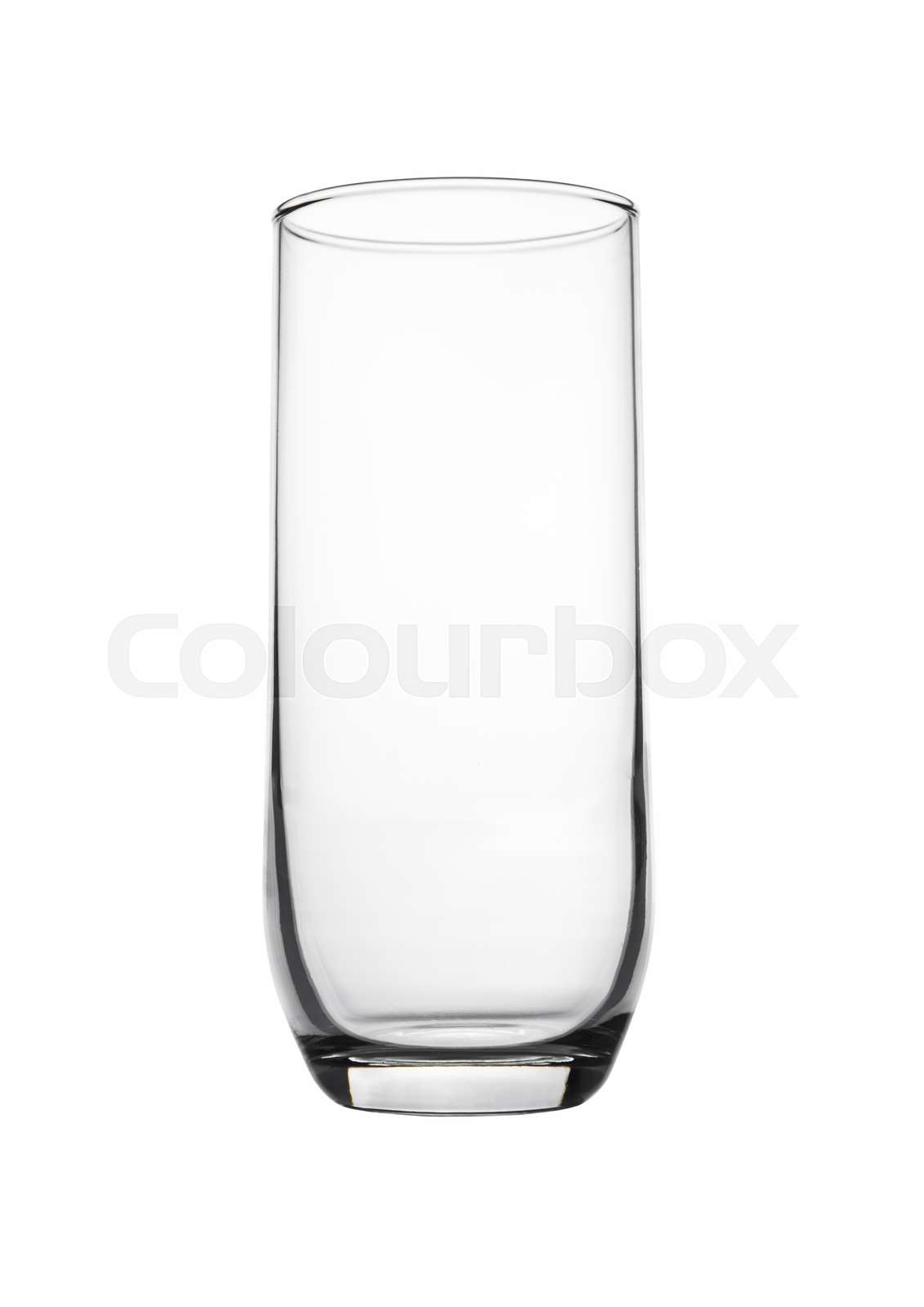 Isolated empty juice soda glass elegant on white | Stock image | Colourbox
