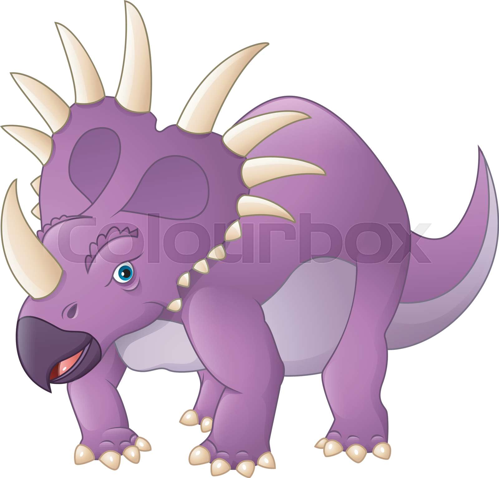 Cartoon styracosaurus | Stock vector | Colourbox