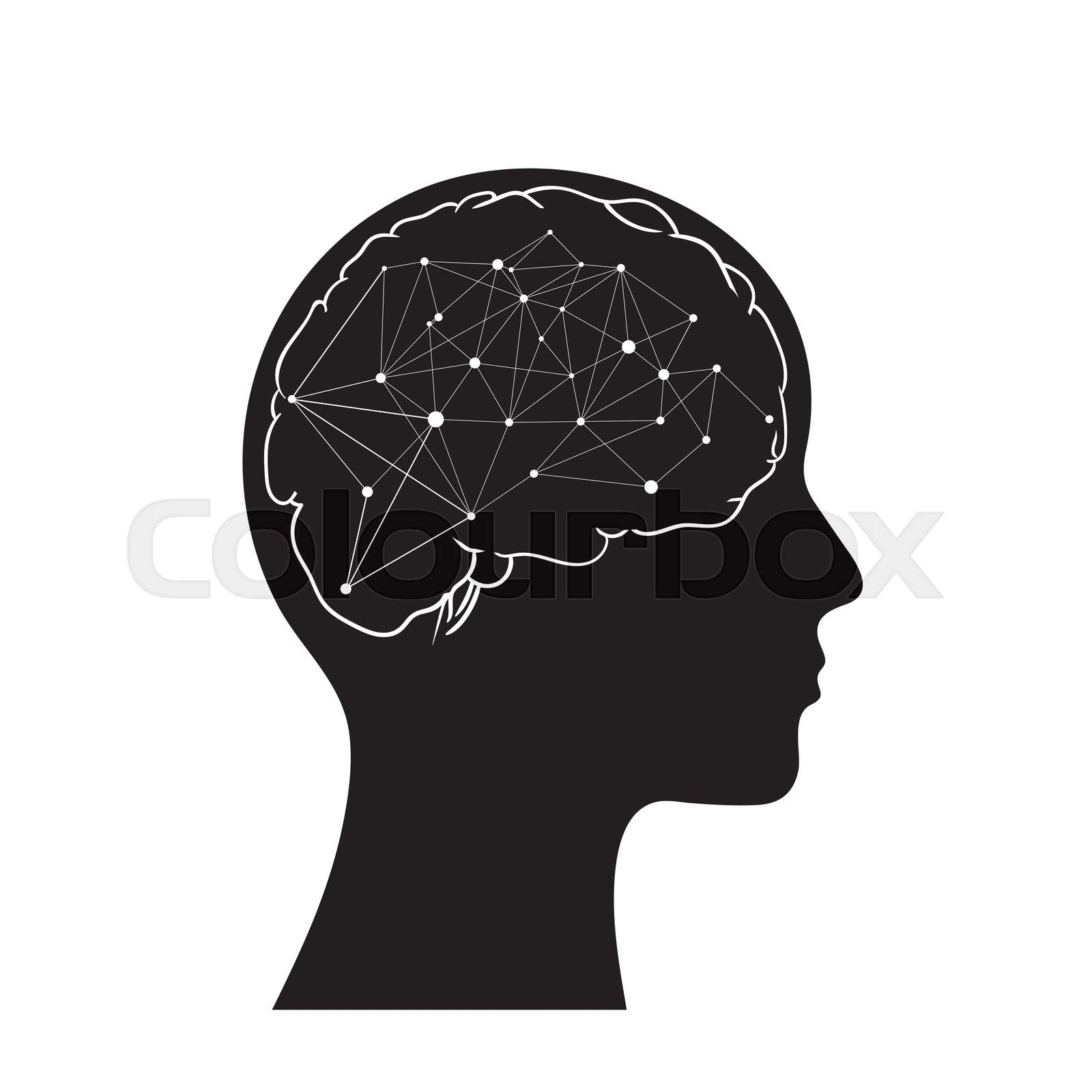 Man and brain | Stock vector | Colourbox