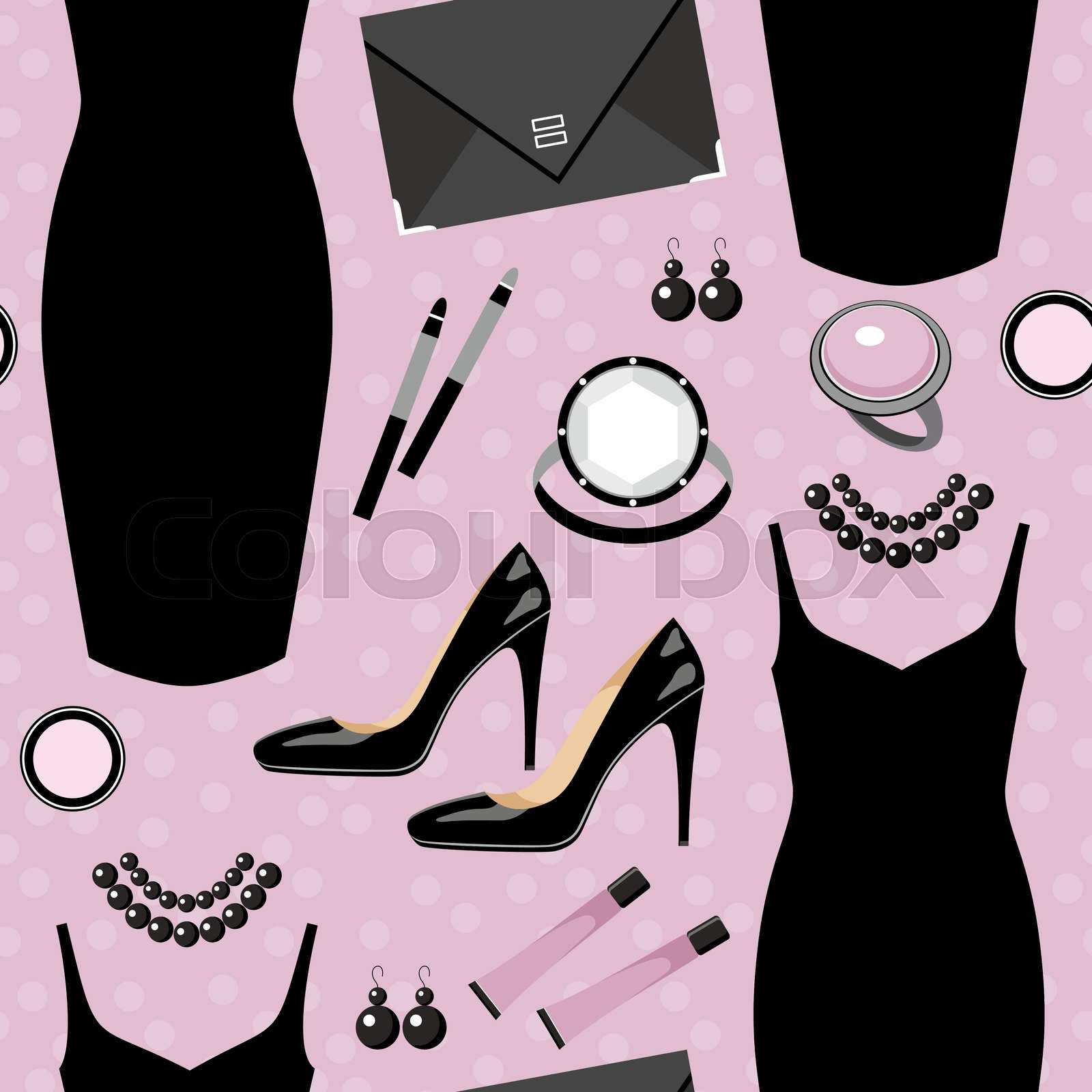 Seamless fashion pattern. vector | Stock vector | Colourbox
