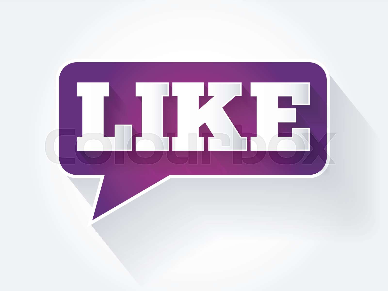 LIKE text message bubble | Stock vector | Colourbox