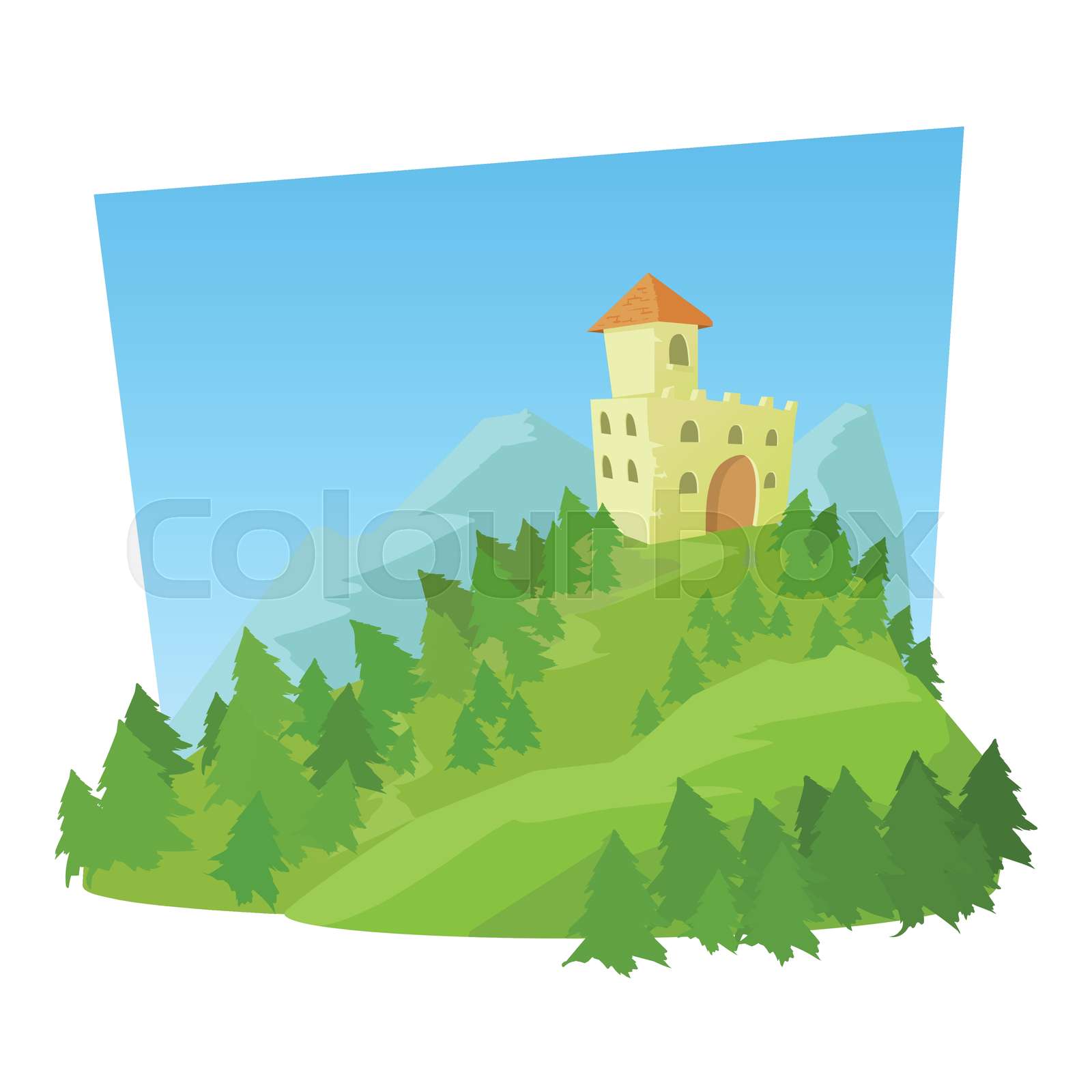 burg, cartoon, icon | Stock-Vektor | Colourbox