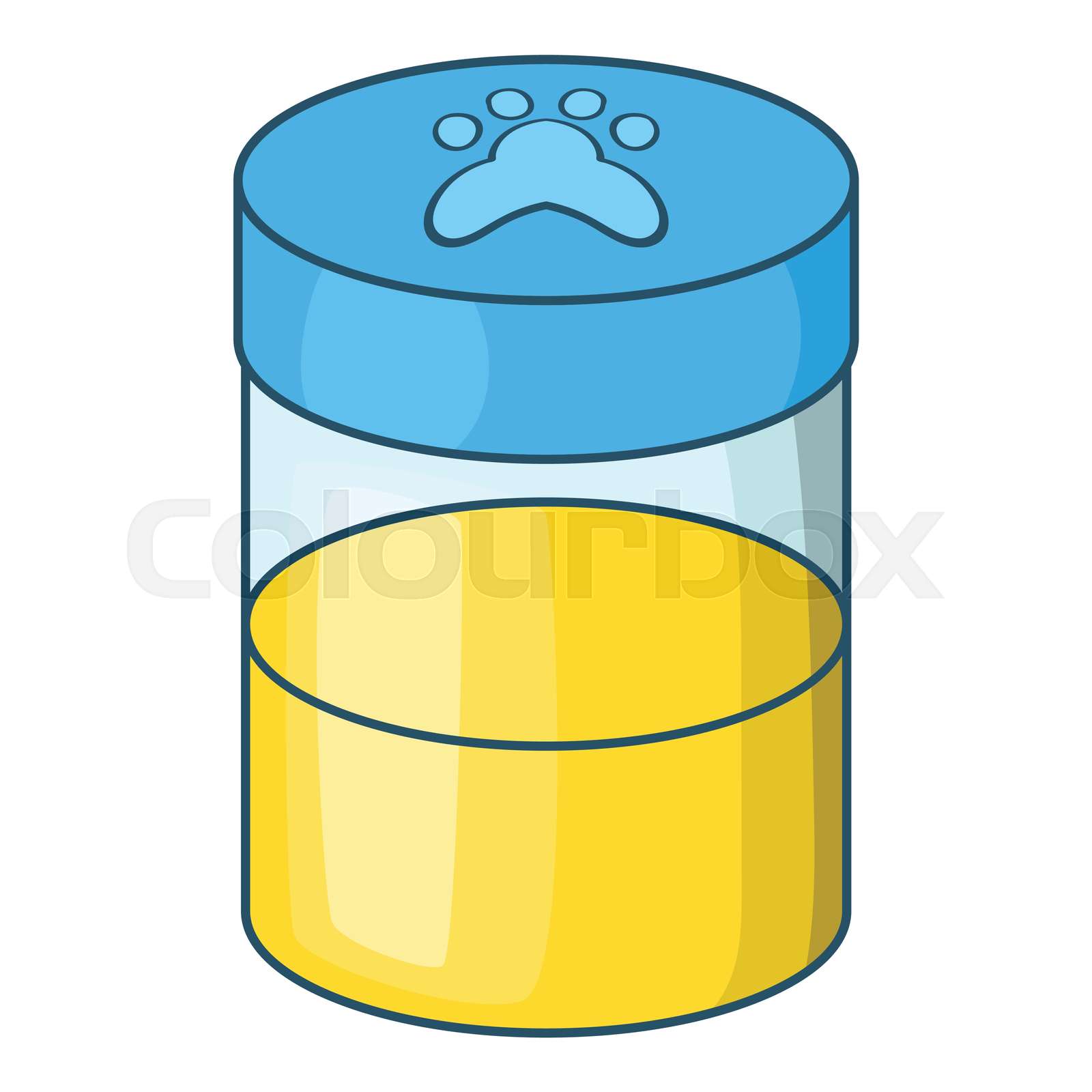 Pets urine sample icon, cartoon style | Stock vector | Colourbox