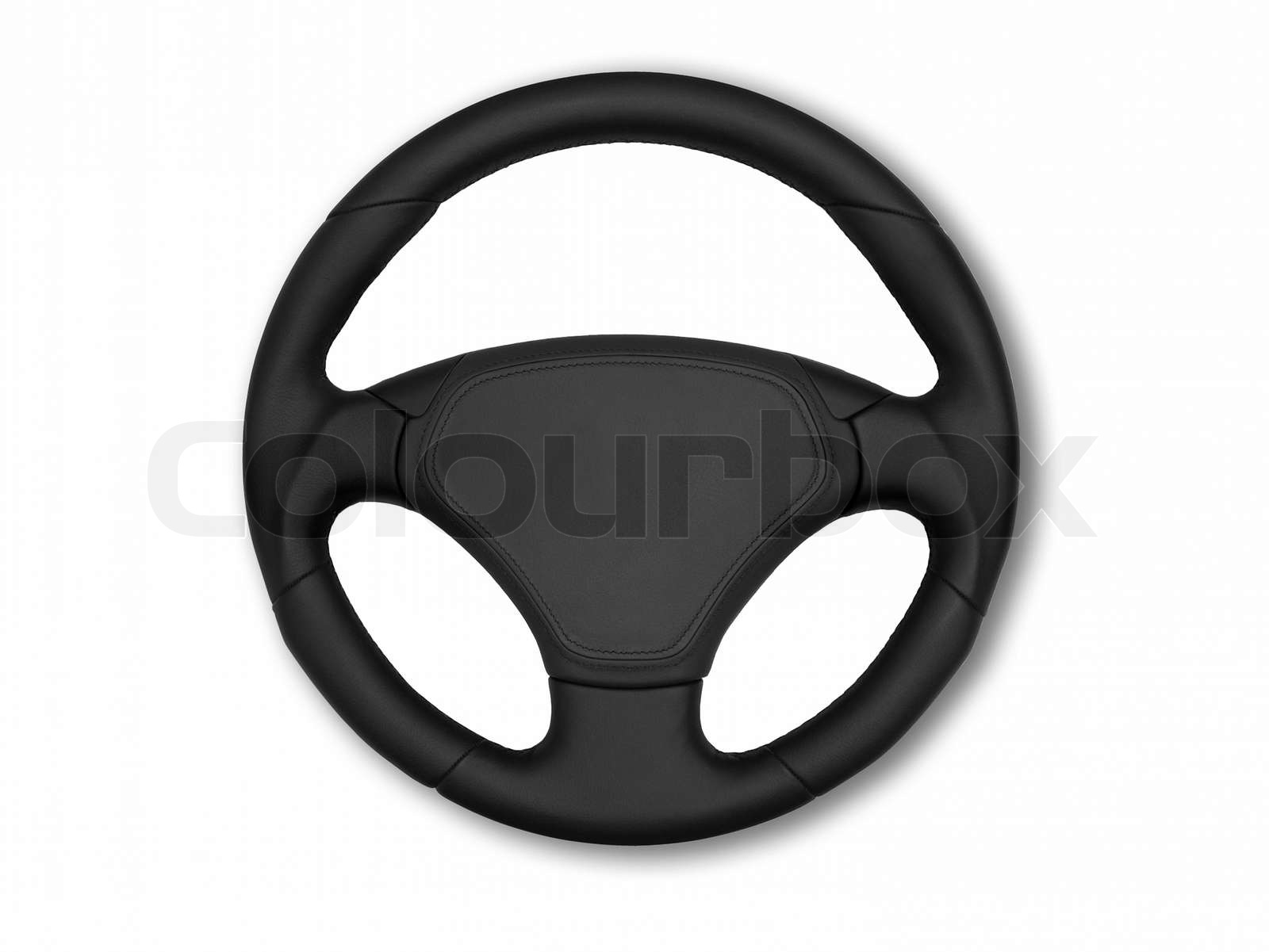 Isoleret rattet i en bil tæt op | Stock foto | Colourbox