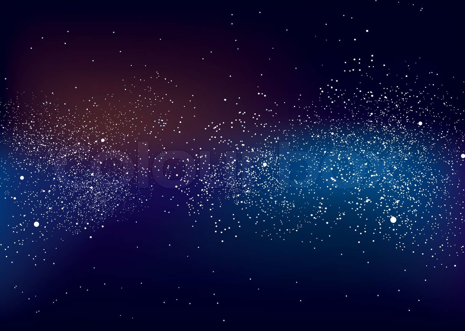 Galactic space scape background with distant stars | Stock vector ...