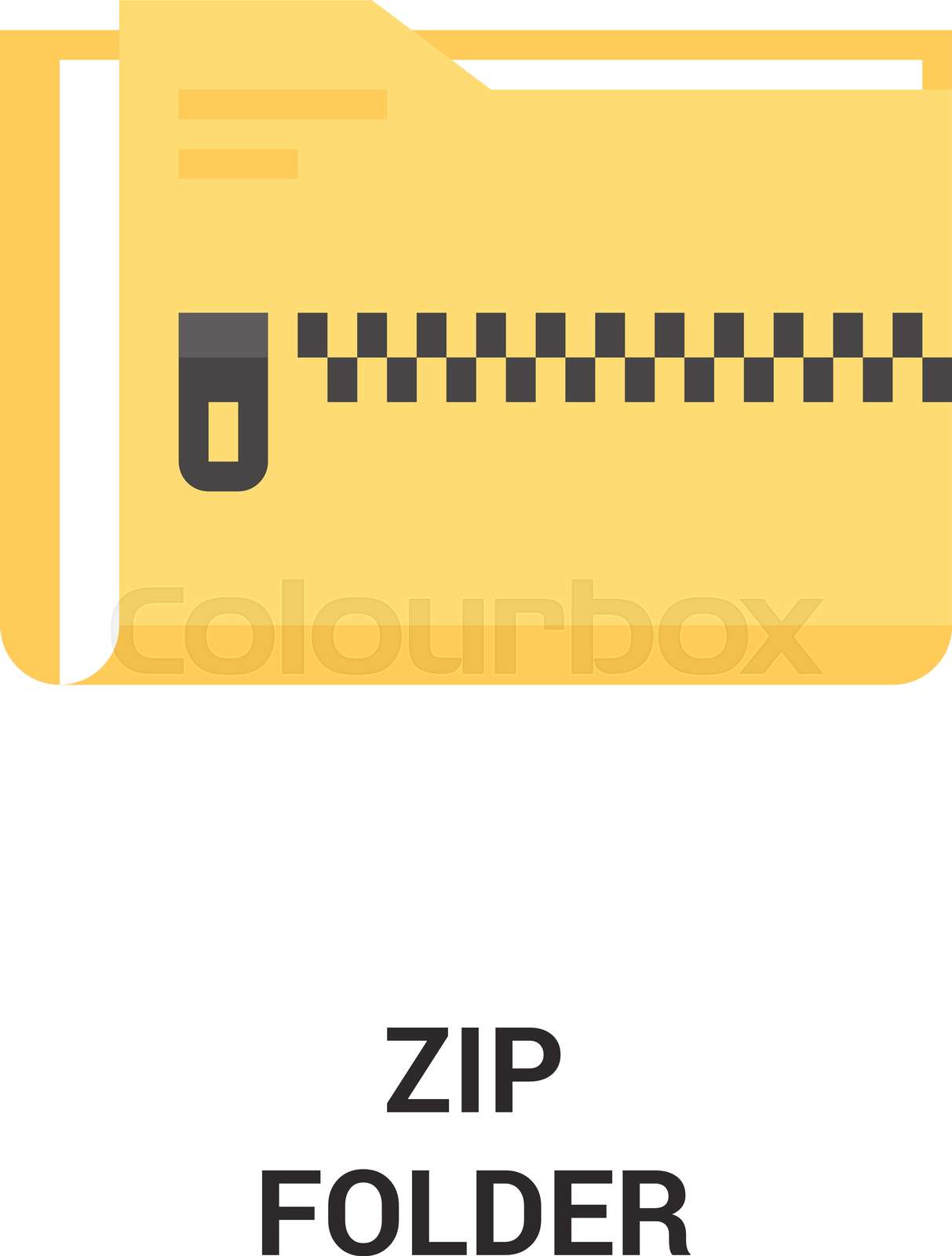 zip folder icon | Stock vector | Colourbox