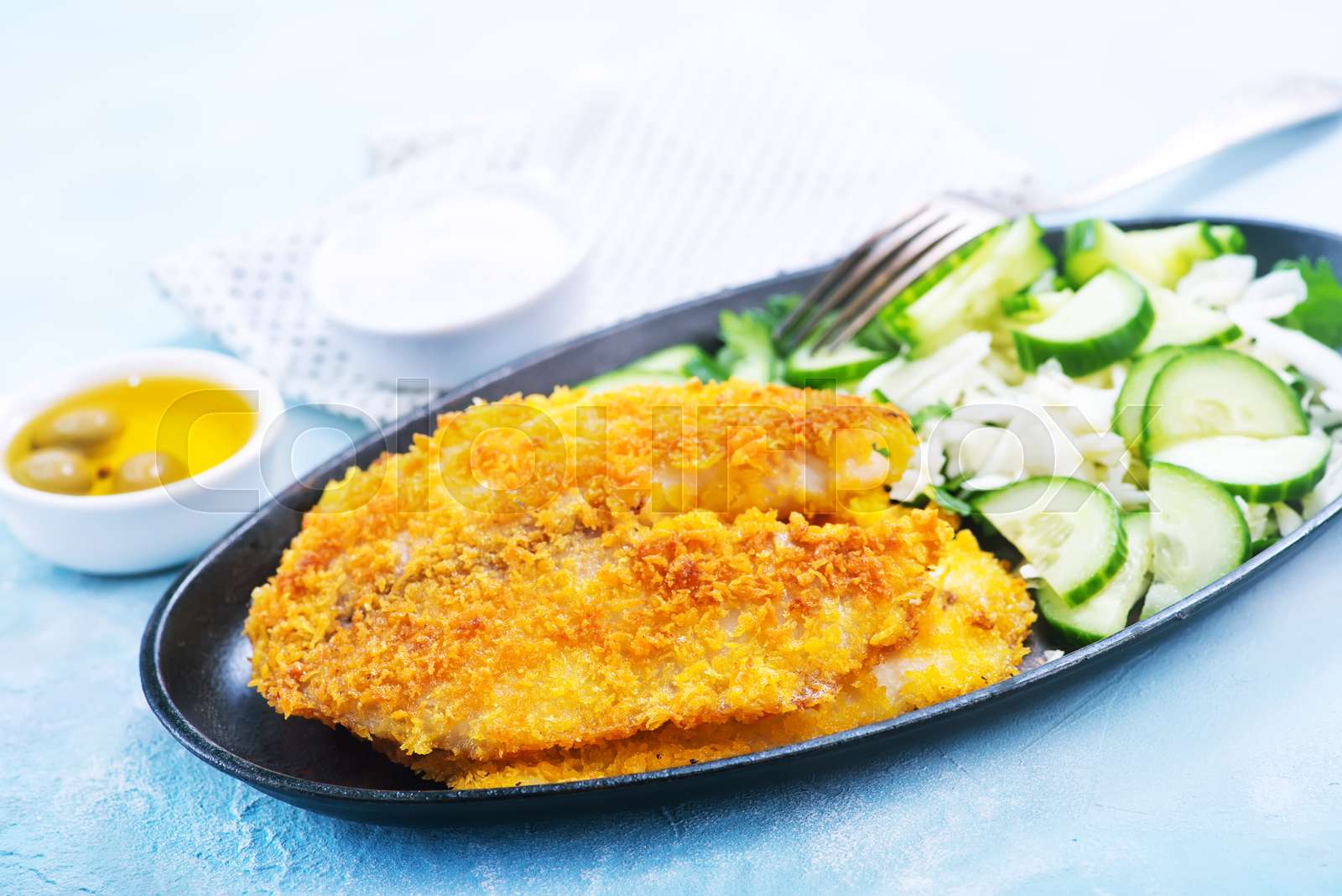 fried fish | Stock image | Colourbox