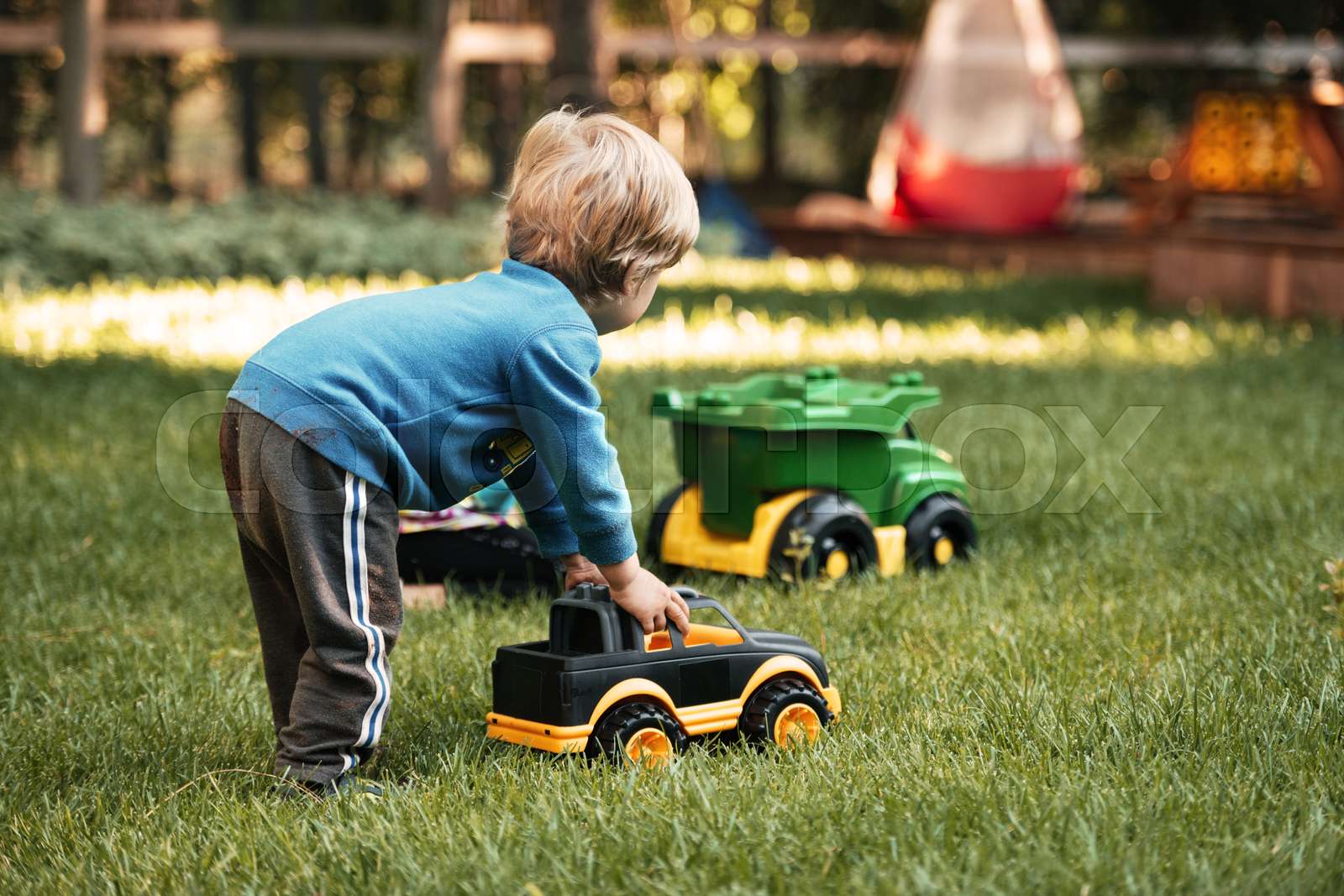Young boy with machine | Stock image | Colourbox