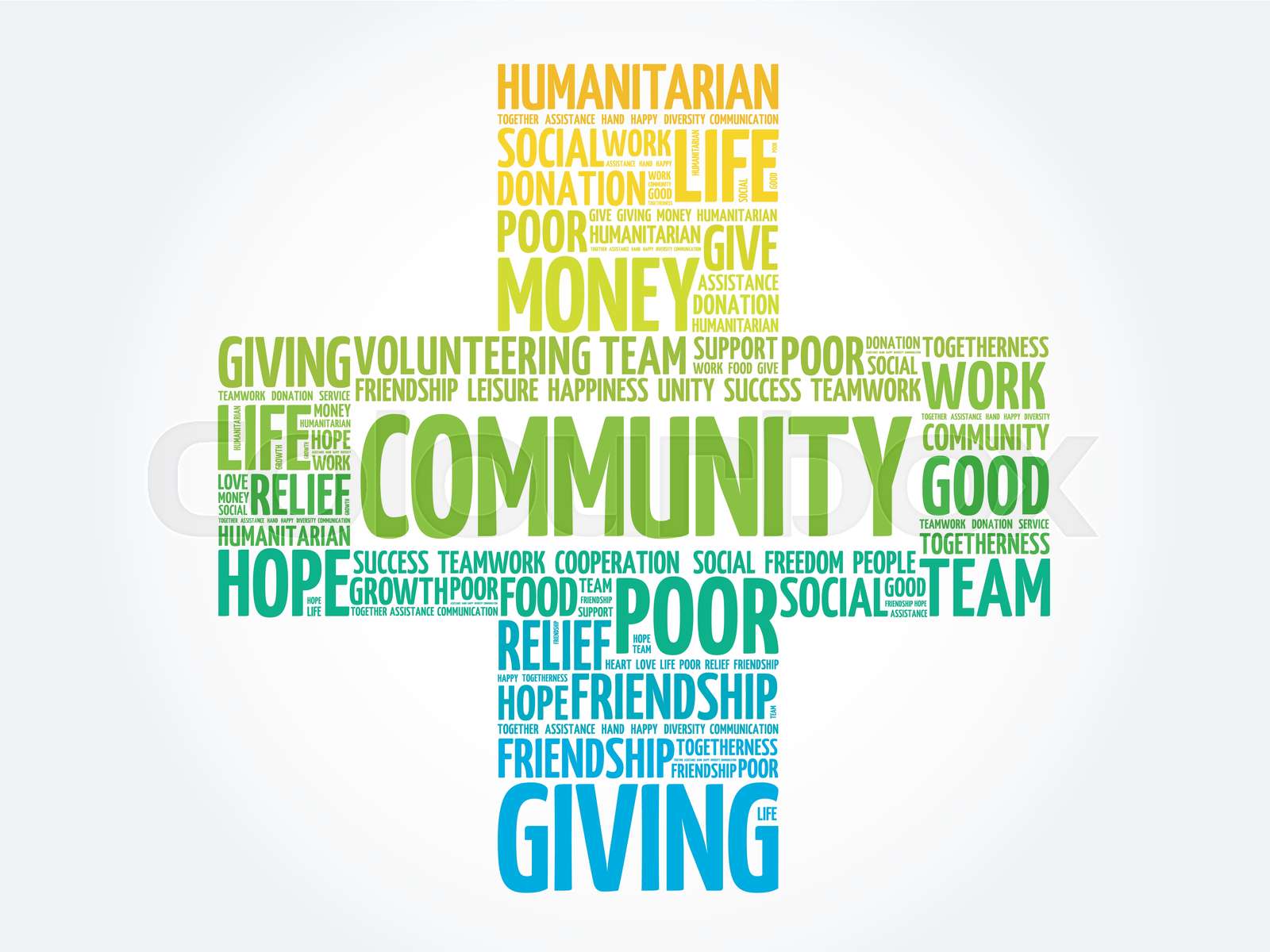 Community word cloud collage | Stock vector | Colourbox