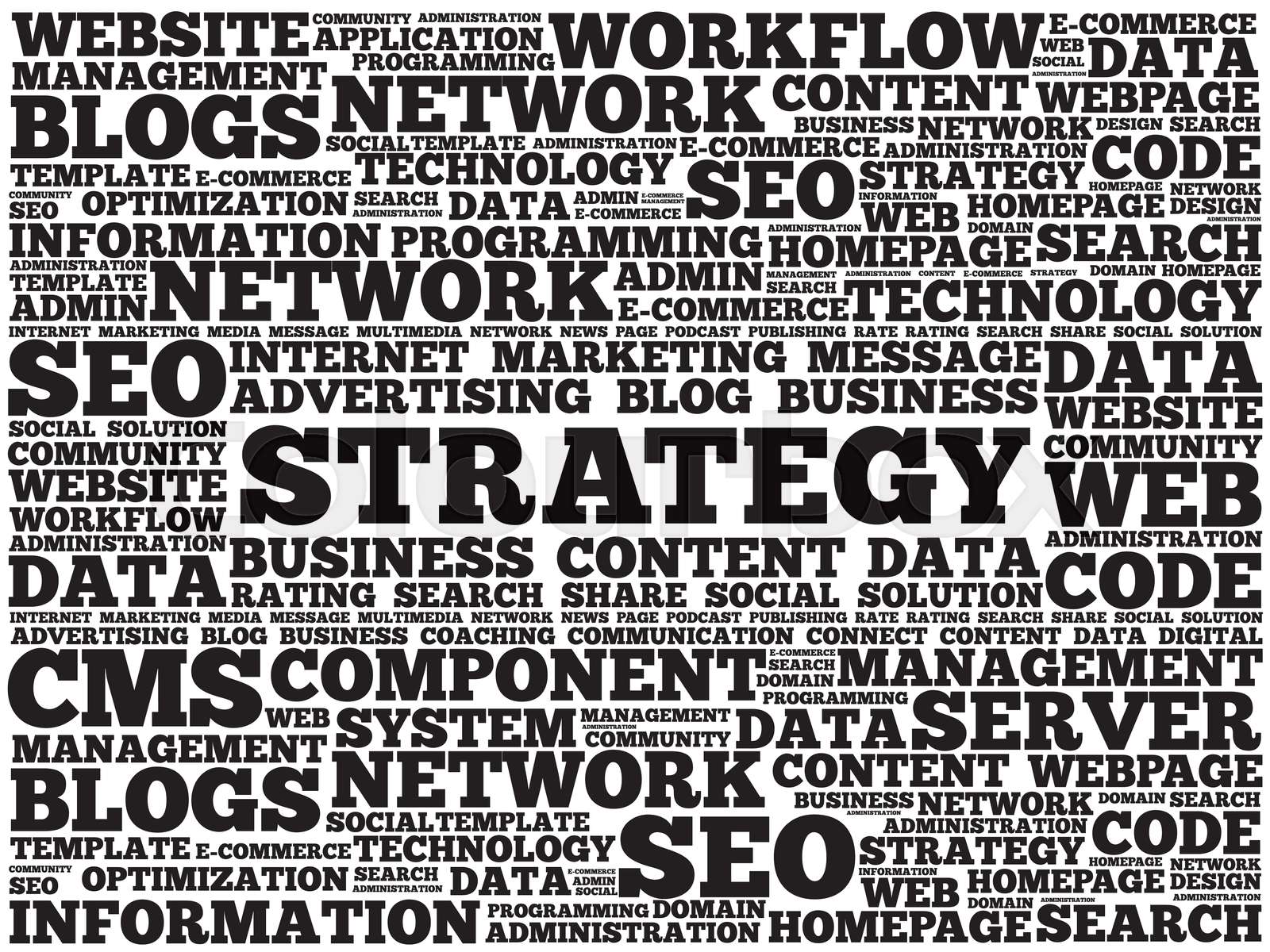 STRATEGY word cloud | Stock vector | Colourbox