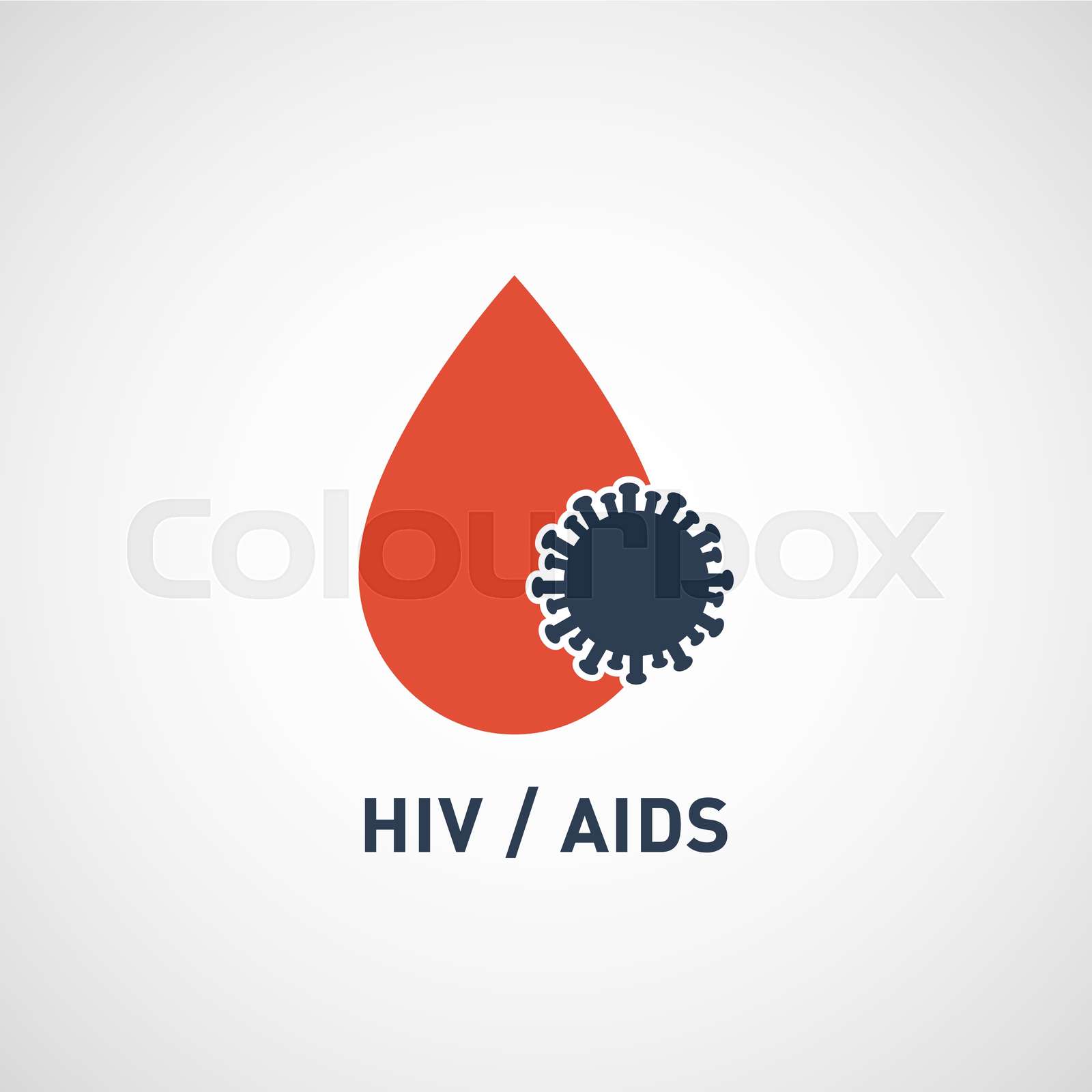 hiv AIDS virus logo vector icon design | Stock vector | Colourbox