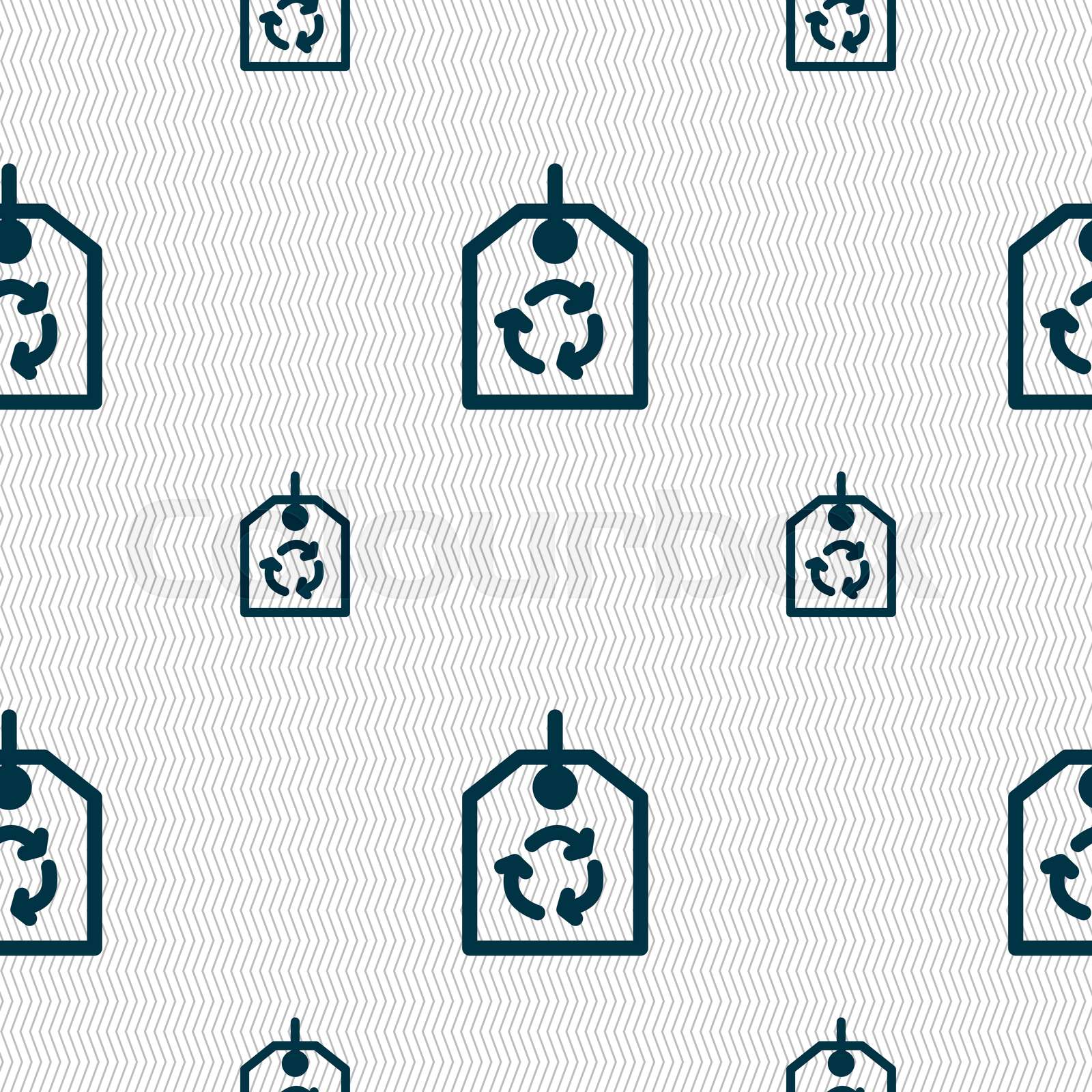 recycle icon sign. Seamless pattern with geometric texture. Vector ...
