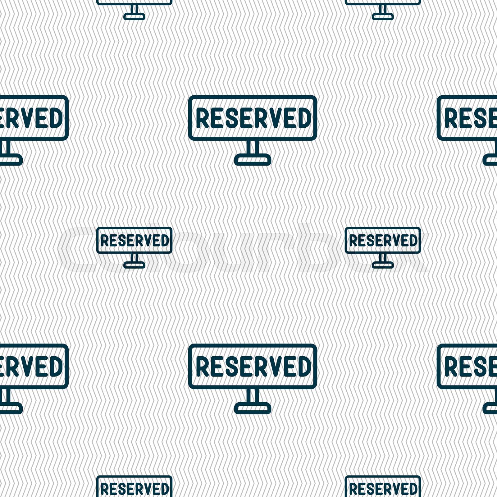 reserved icon sign. Seamless pattern with geometric texture. Vector ...
