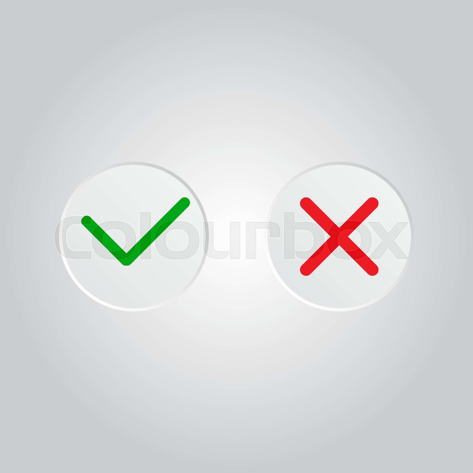 Yes or No vector icons | Stock vector | Colourbox