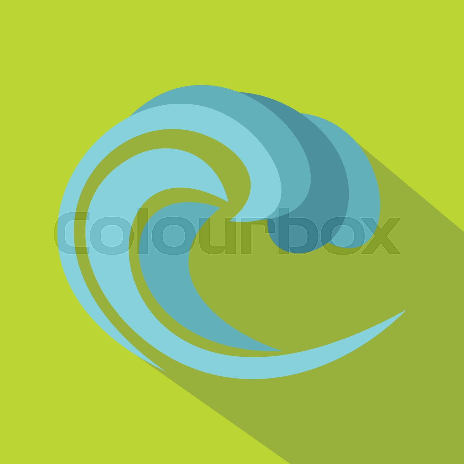 Round wave icon, cartoon style | Stock vector | Colourbox