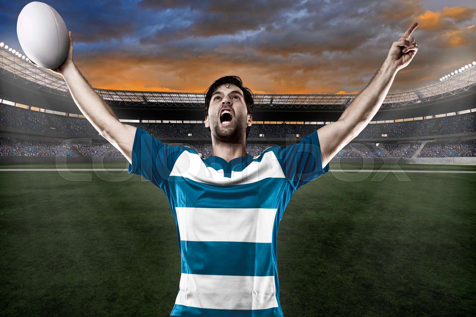 Rugby player | Stock image | Colourbox