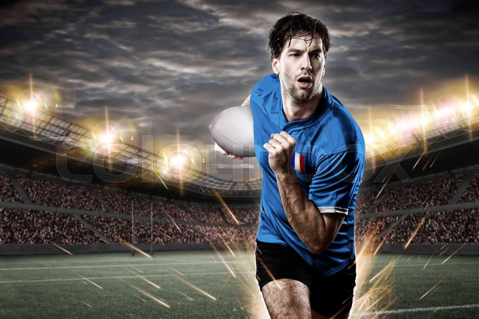 French rugby player | Stock image | Colourbox