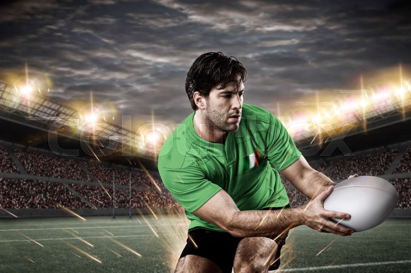 Irish rugby player | Stock image | Colourbox