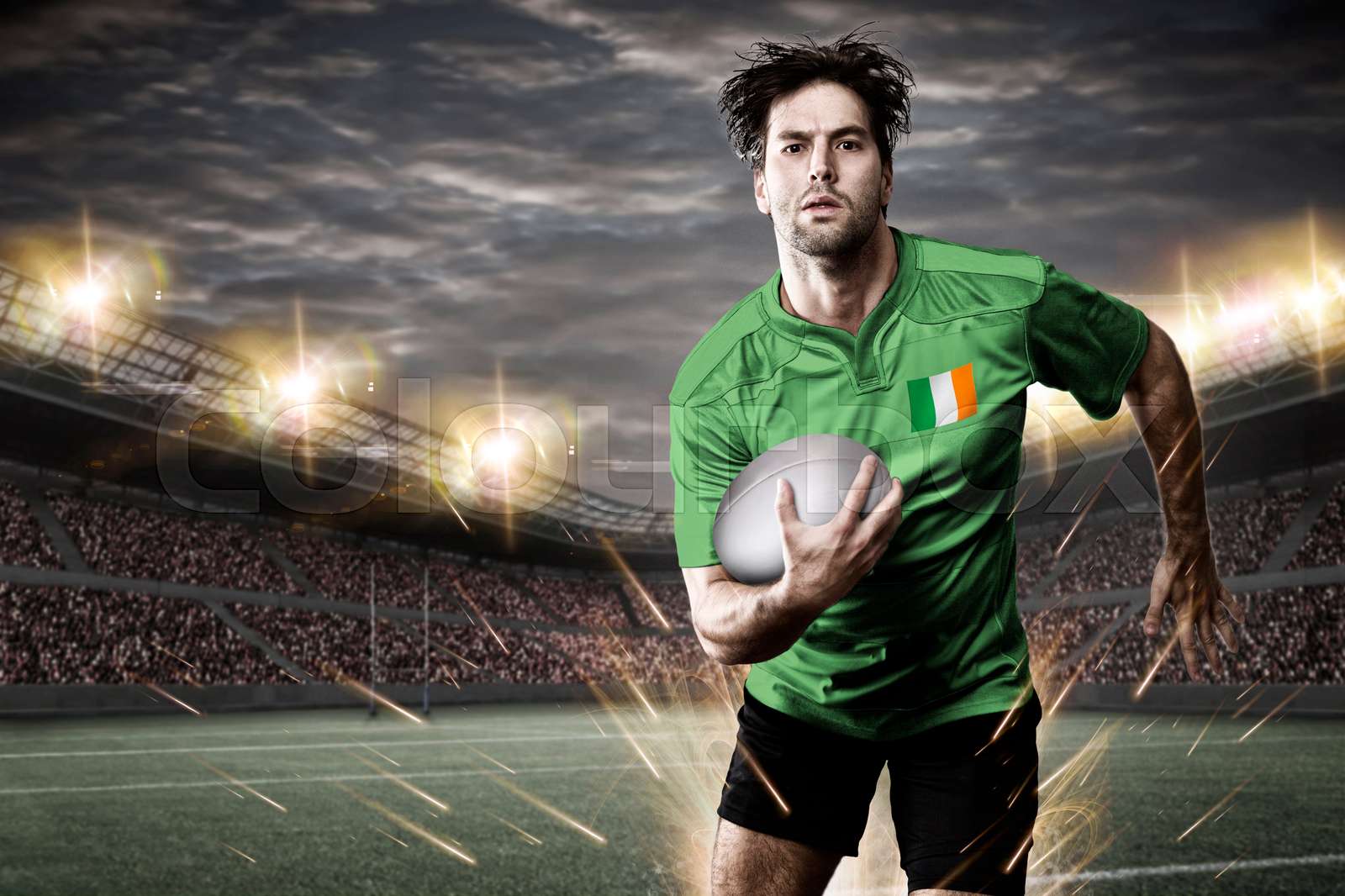 Irish rugby player | Stock image | Colourbox