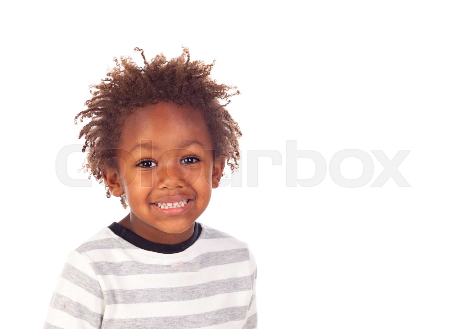 African child making funny faces | Stock image | Colourbox