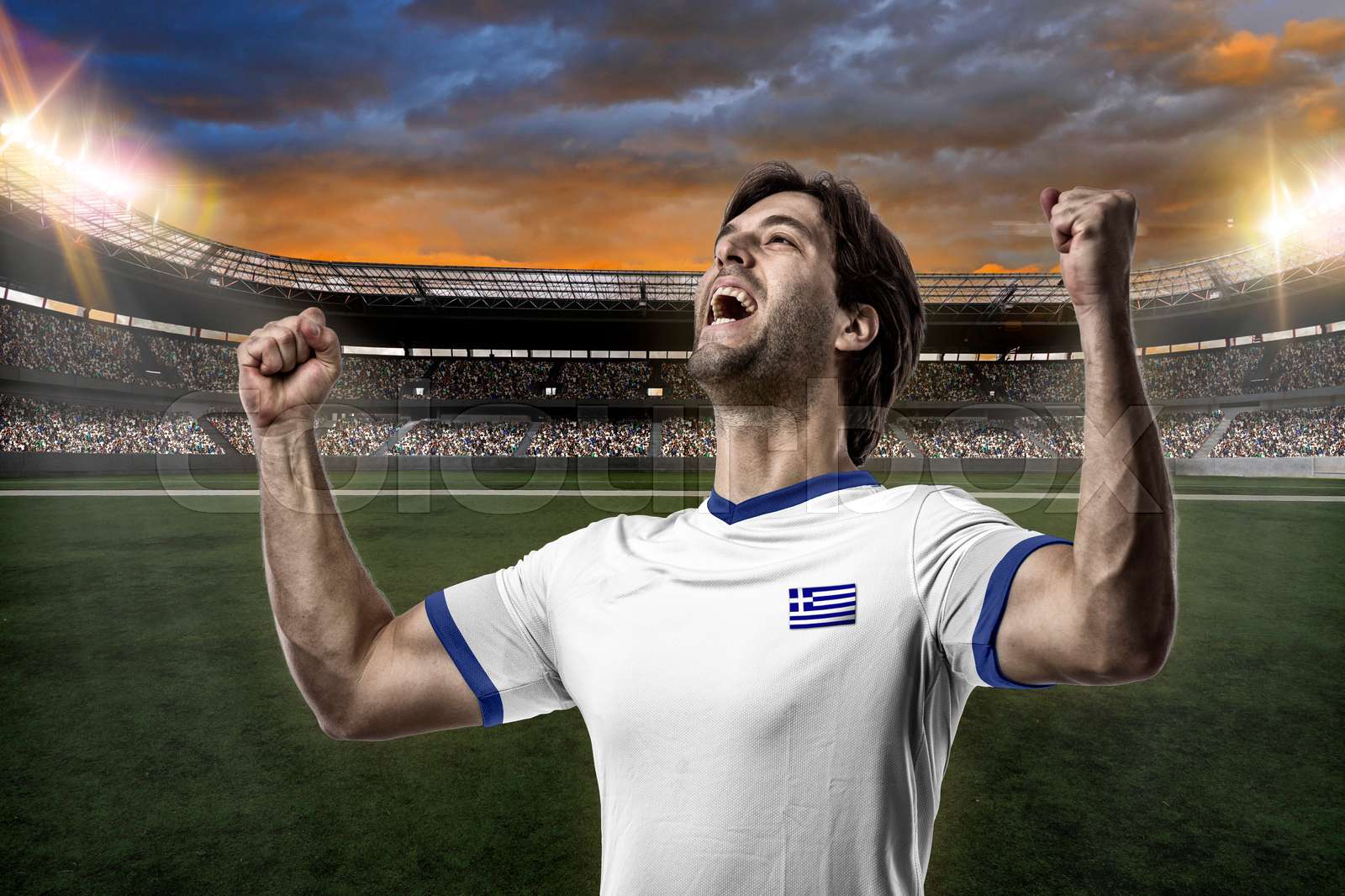 Greek soccer player | Stock image | Colourbox