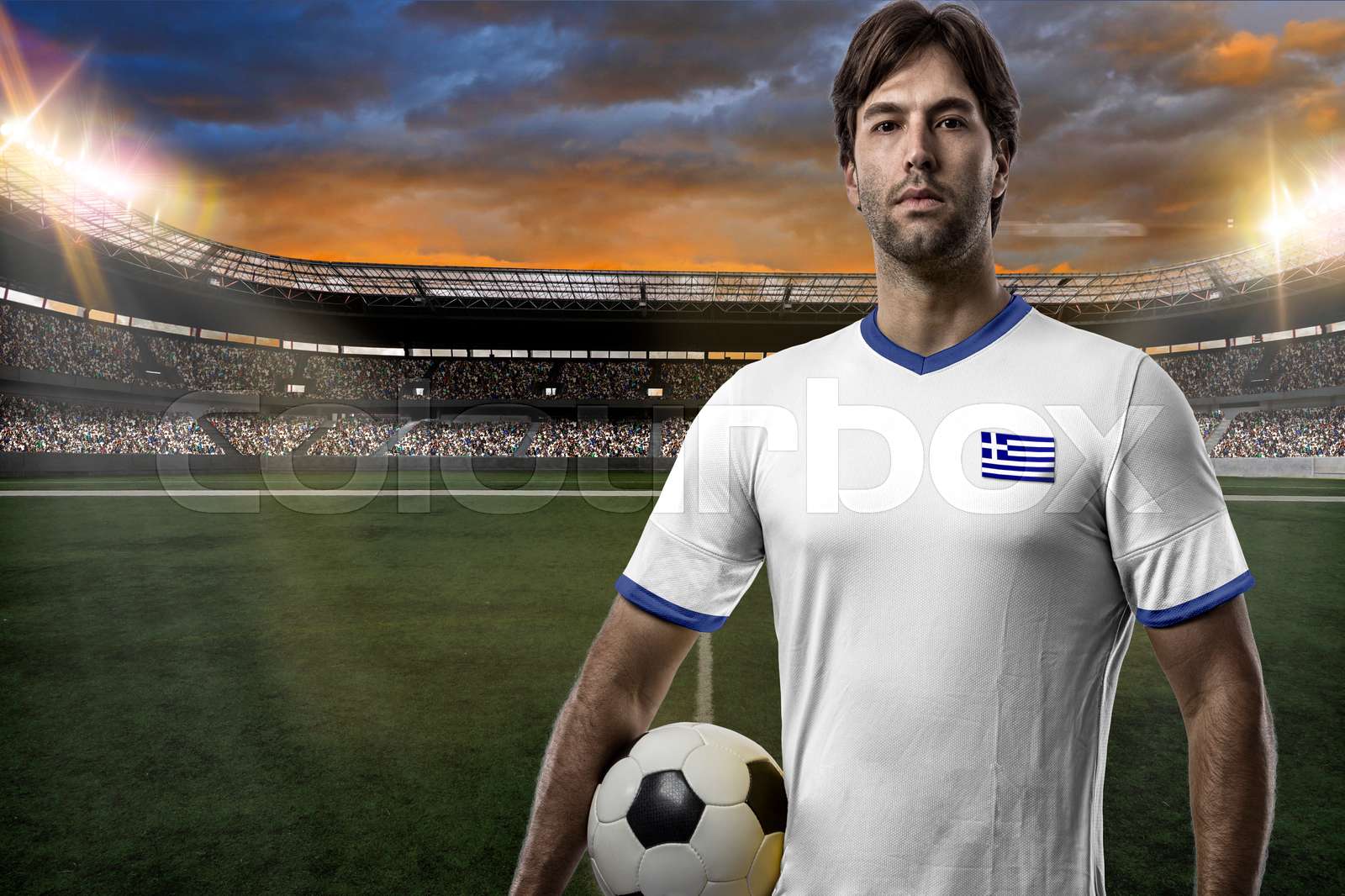 Greek soccer player | Stock image | Colourbox