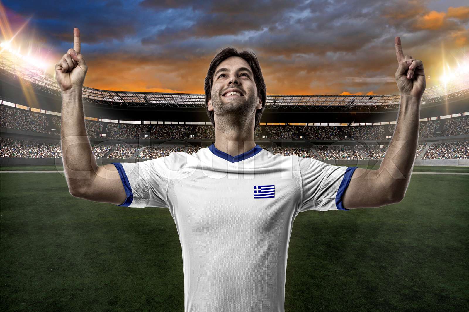 Greek soccer player | Stock image | Colourbox