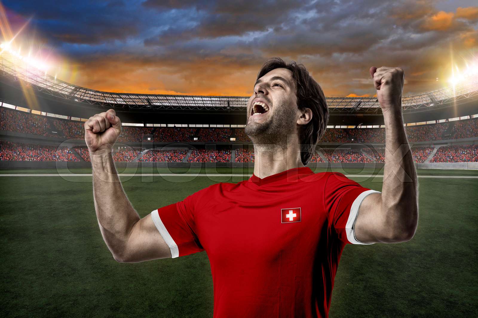 Swiss soccer player | Stock image | Colourbox