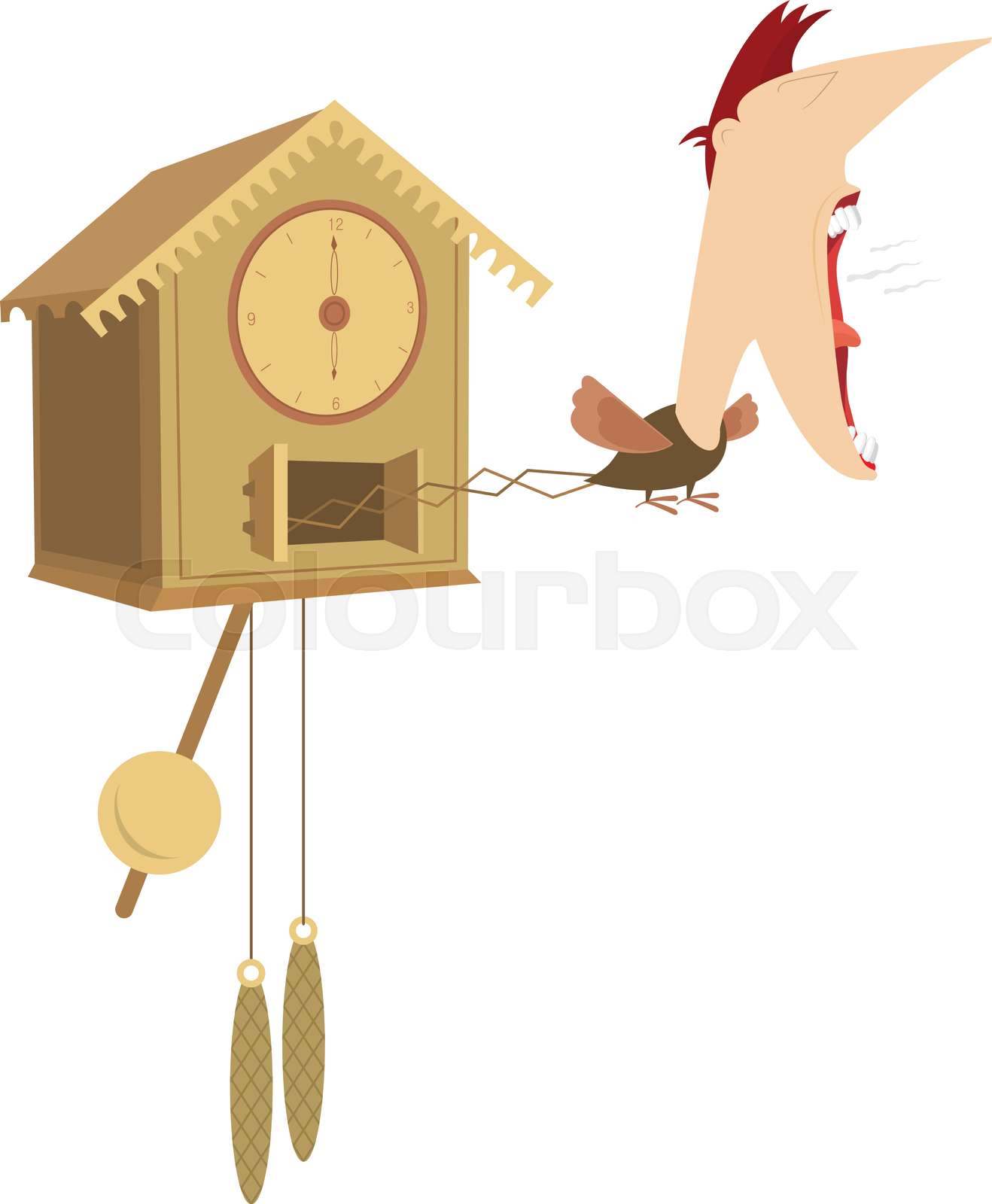 uhr, cartoon, kunst | Stock-Vektor | Colourbox