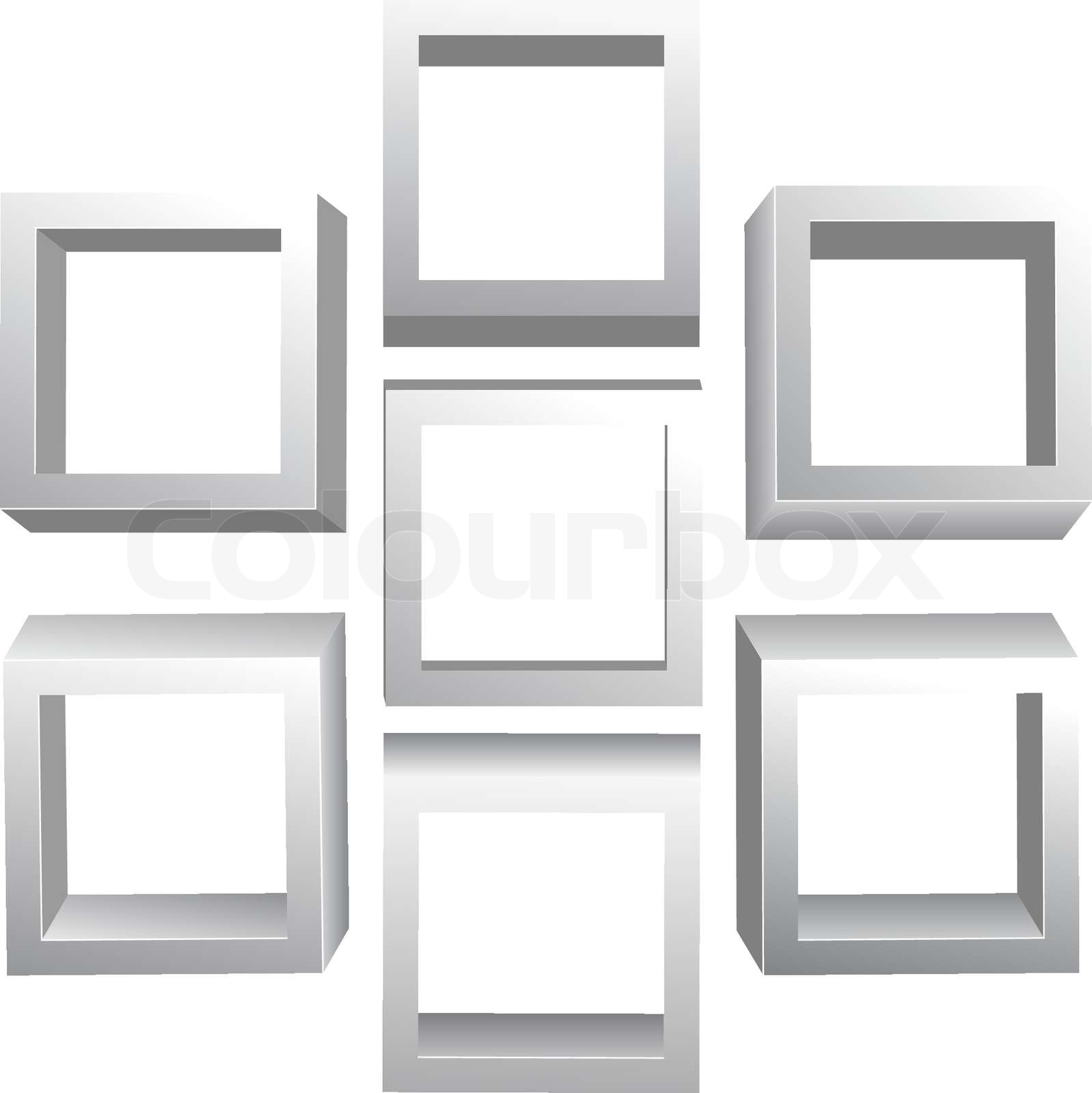 Abstract 3d isoliert leere Regal Vector illustration | Stock-Vektor ...