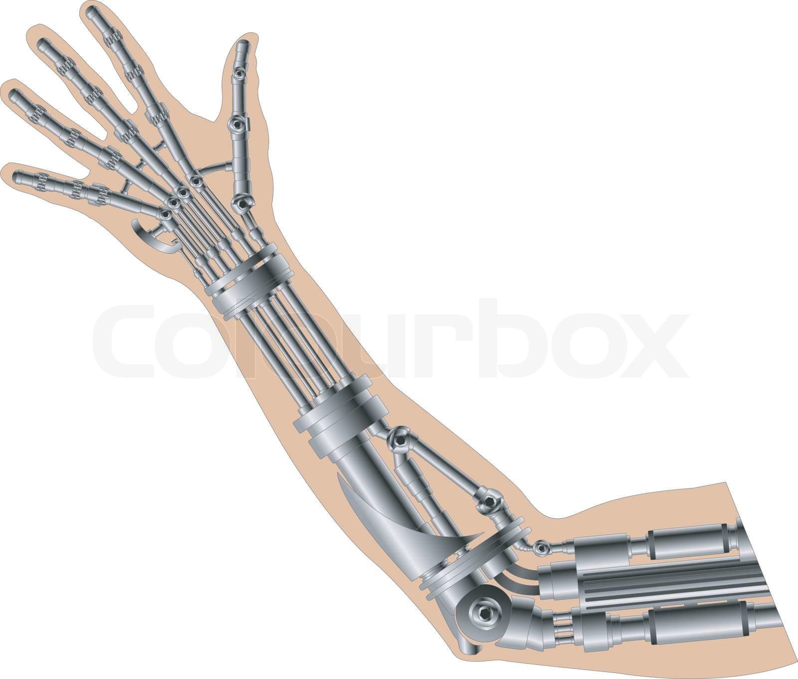 Cybernetic arm. Vector illustration for web | Stock vector | Colourbox