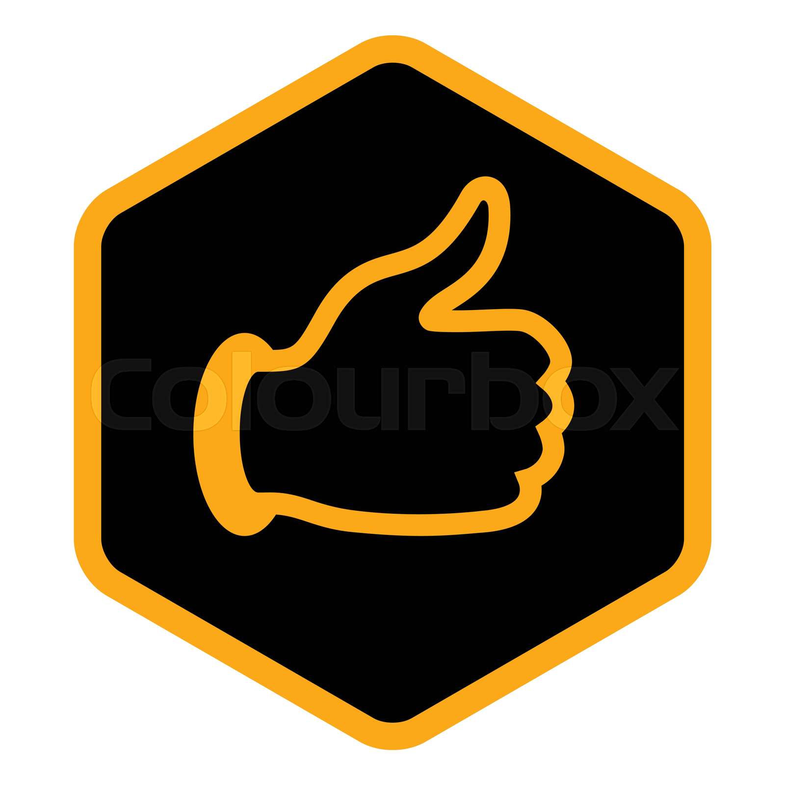 Like, black icon | Stock vector | Colourbox