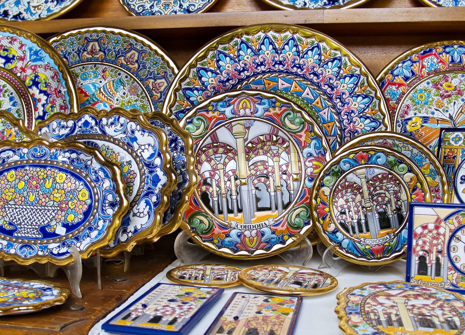 handmade traditional spanish plates | Stock image | Colourbox