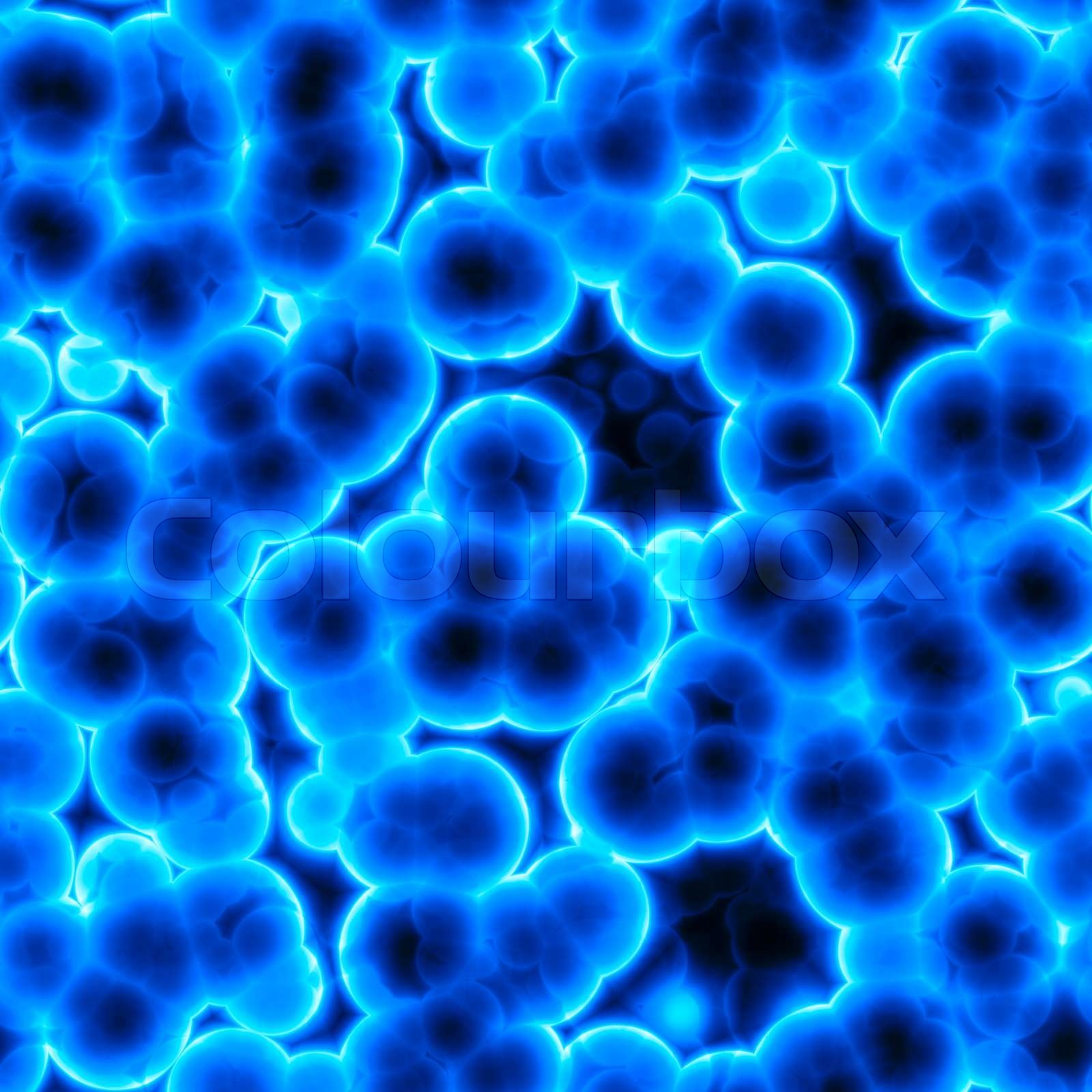 A 3D illustration of some blue cells This image tiles seamlessly as a ...