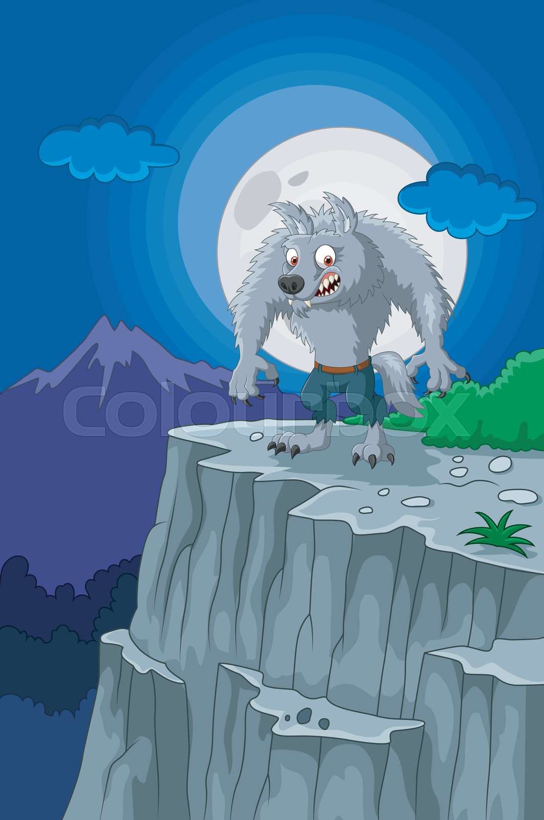 cartoon, mitternacht, pelzig | Stock-Vektor | Colourbox