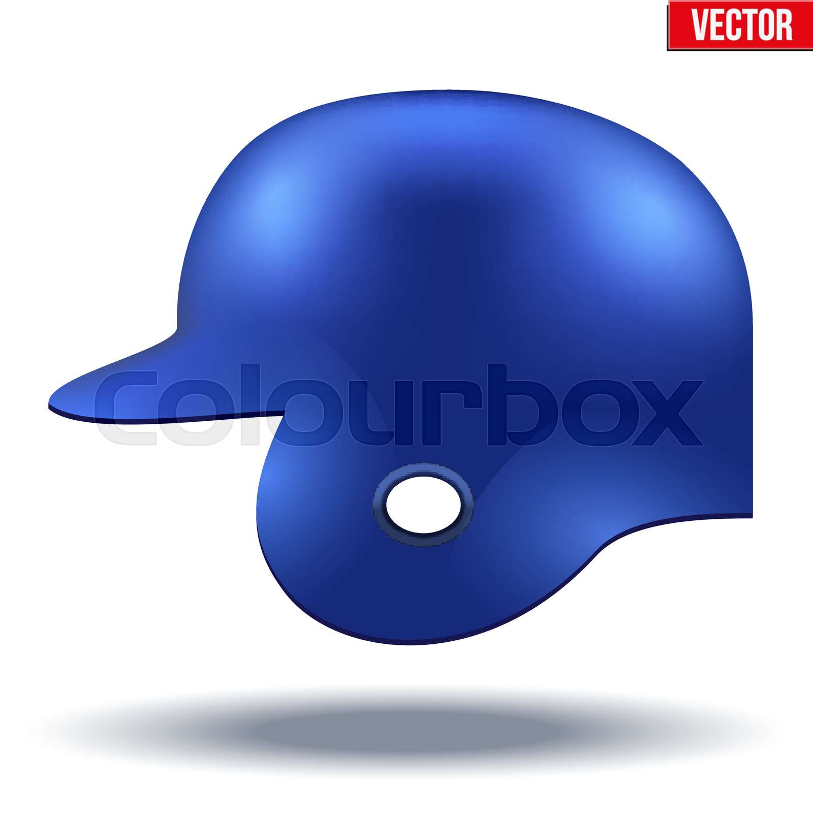 Blue baseball helmet | Stock vector | Colourbox